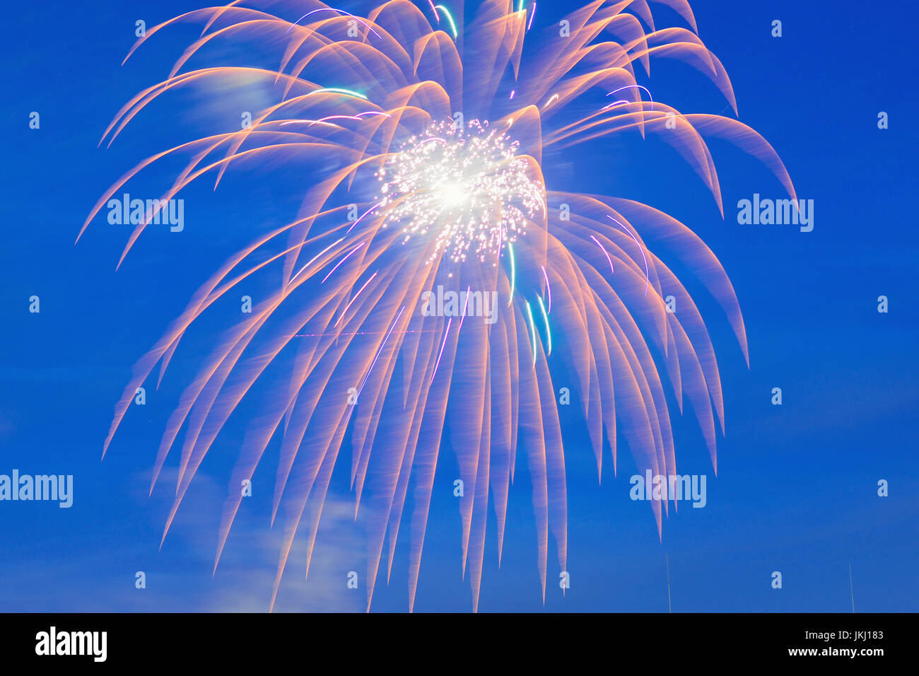 Background colorful Fireworks display in horizontal frame Stock Photo ...