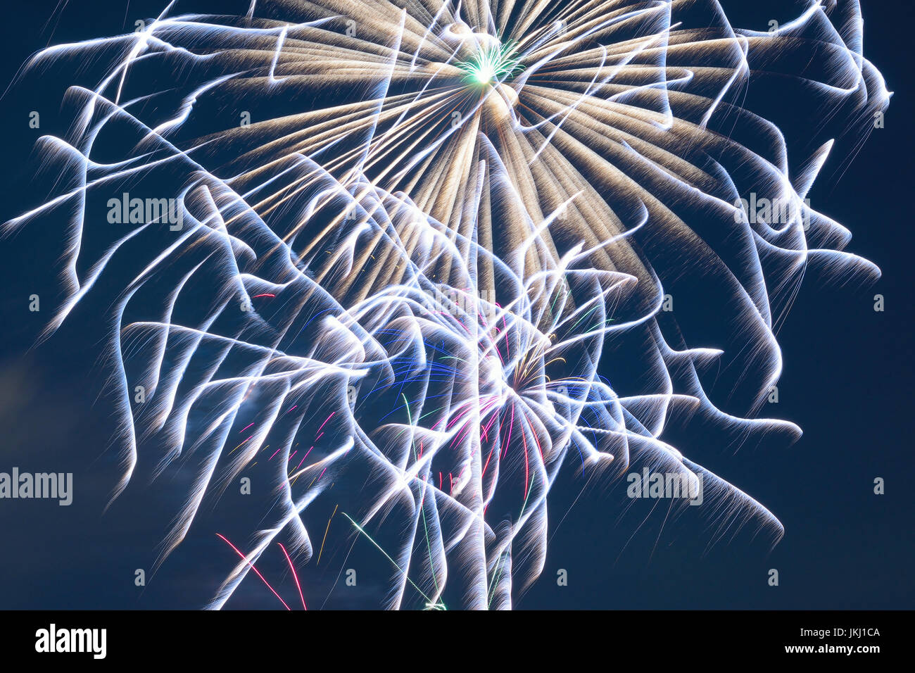 Background colorful Fireworks display in horizontal frame Stock Photo ...