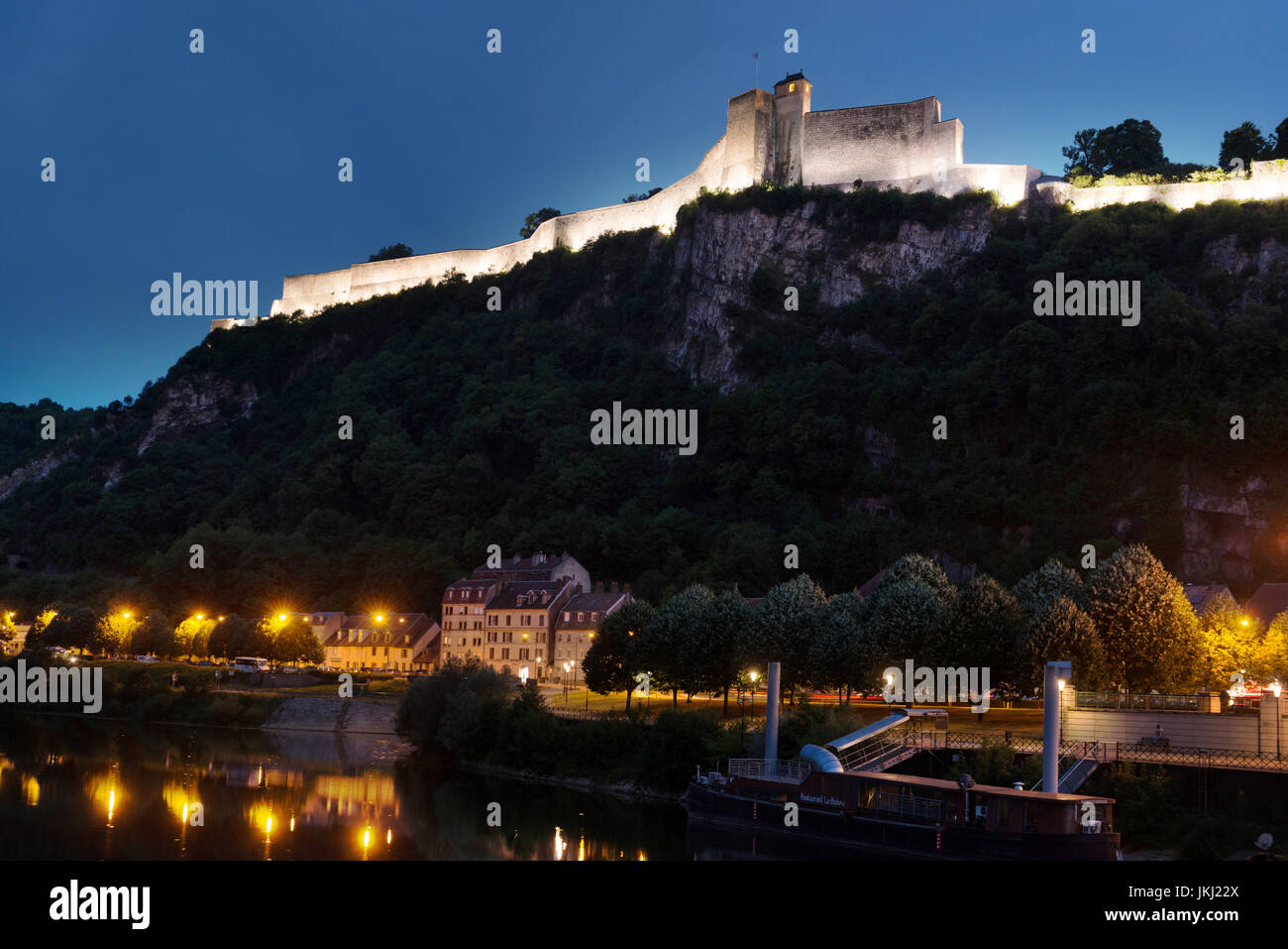 Besançon Panorama overview with fortress, Département Doubs Franche ...