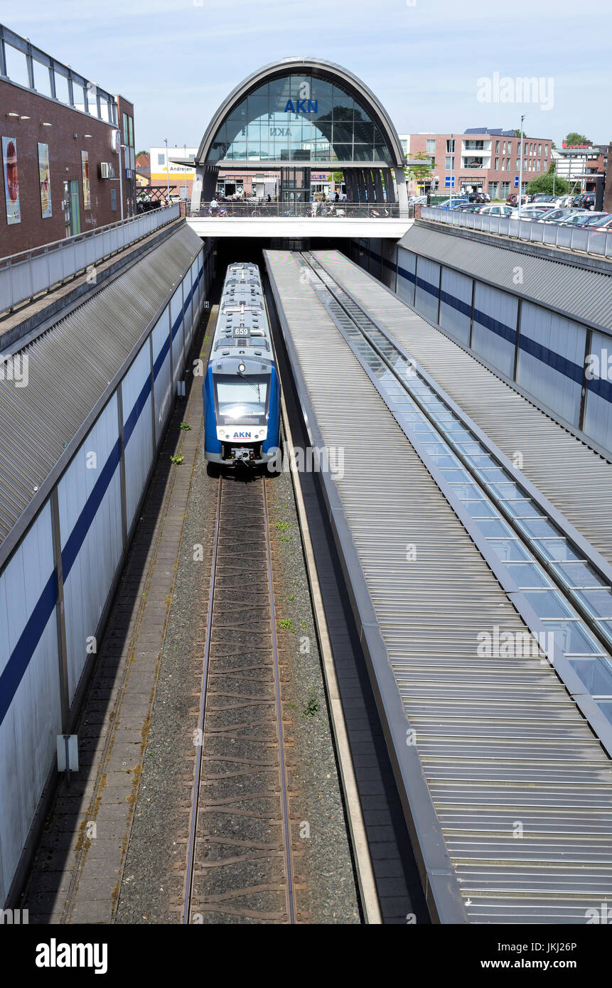 Alstom LINT 54 regional train of AKN. AKN Eisenbahn AG operates ...