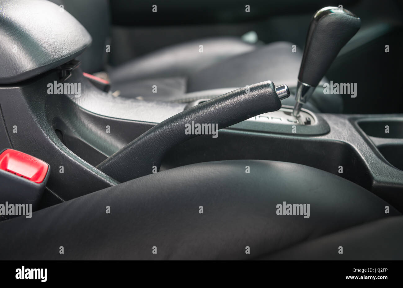 hand brake in SUV car Stock Photo - Alamy