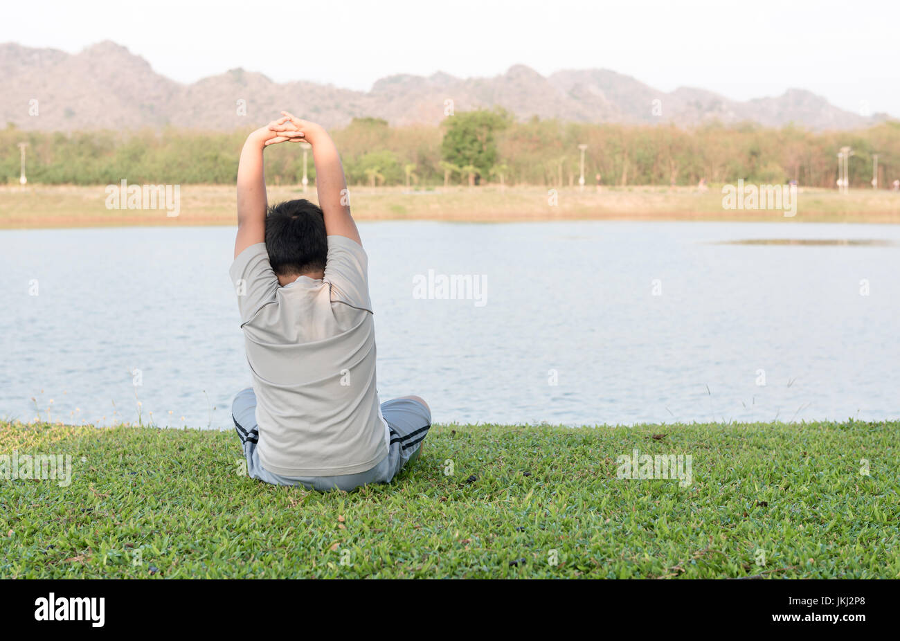Obese boy back hi-res stock photography and images - Alamy
