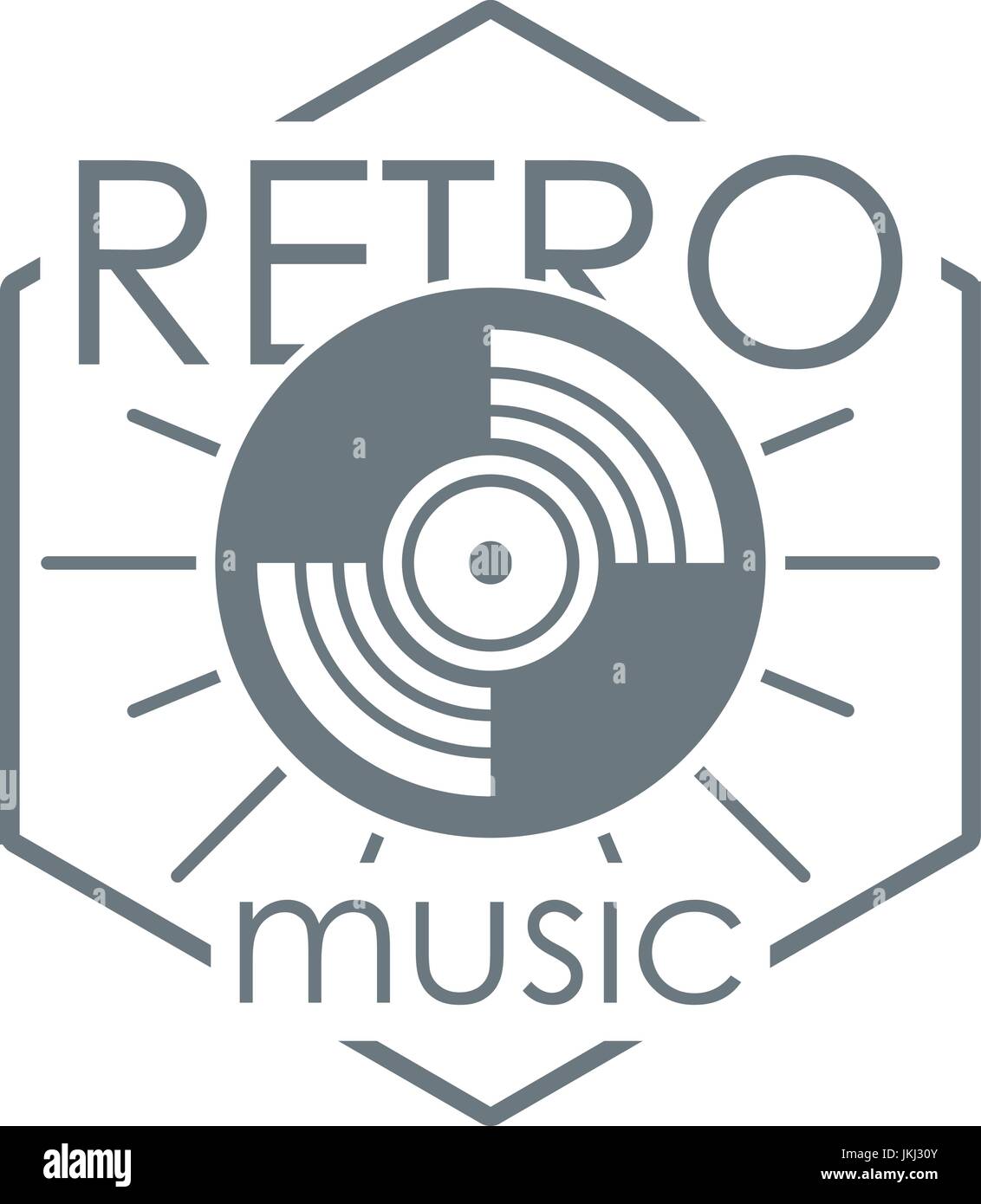 Retro music logo, simple style Stock Vector Image & Art - Alamy