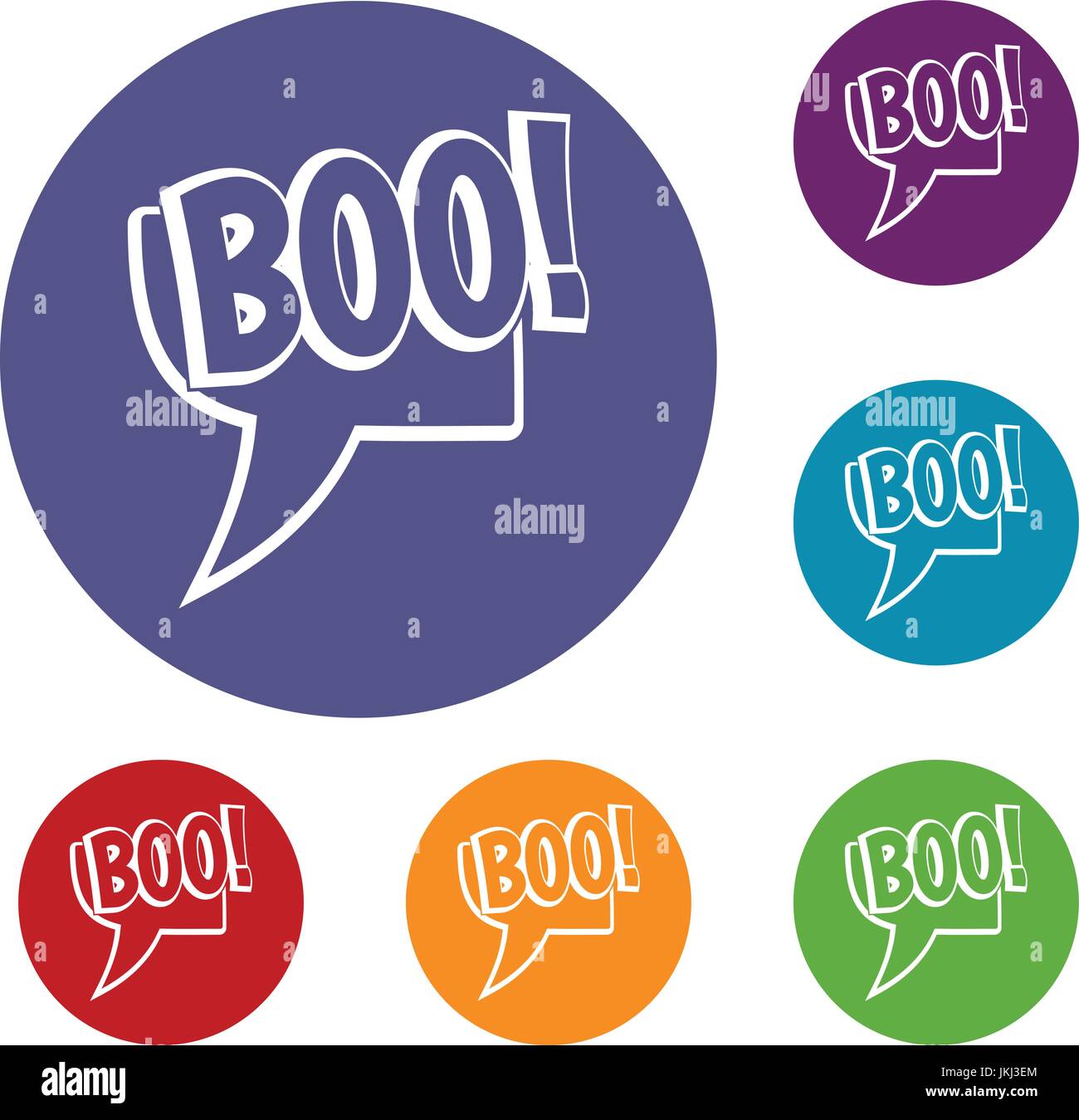 BOO, comic text speech bubble icons set Stock Vector Image & Art - Alamy