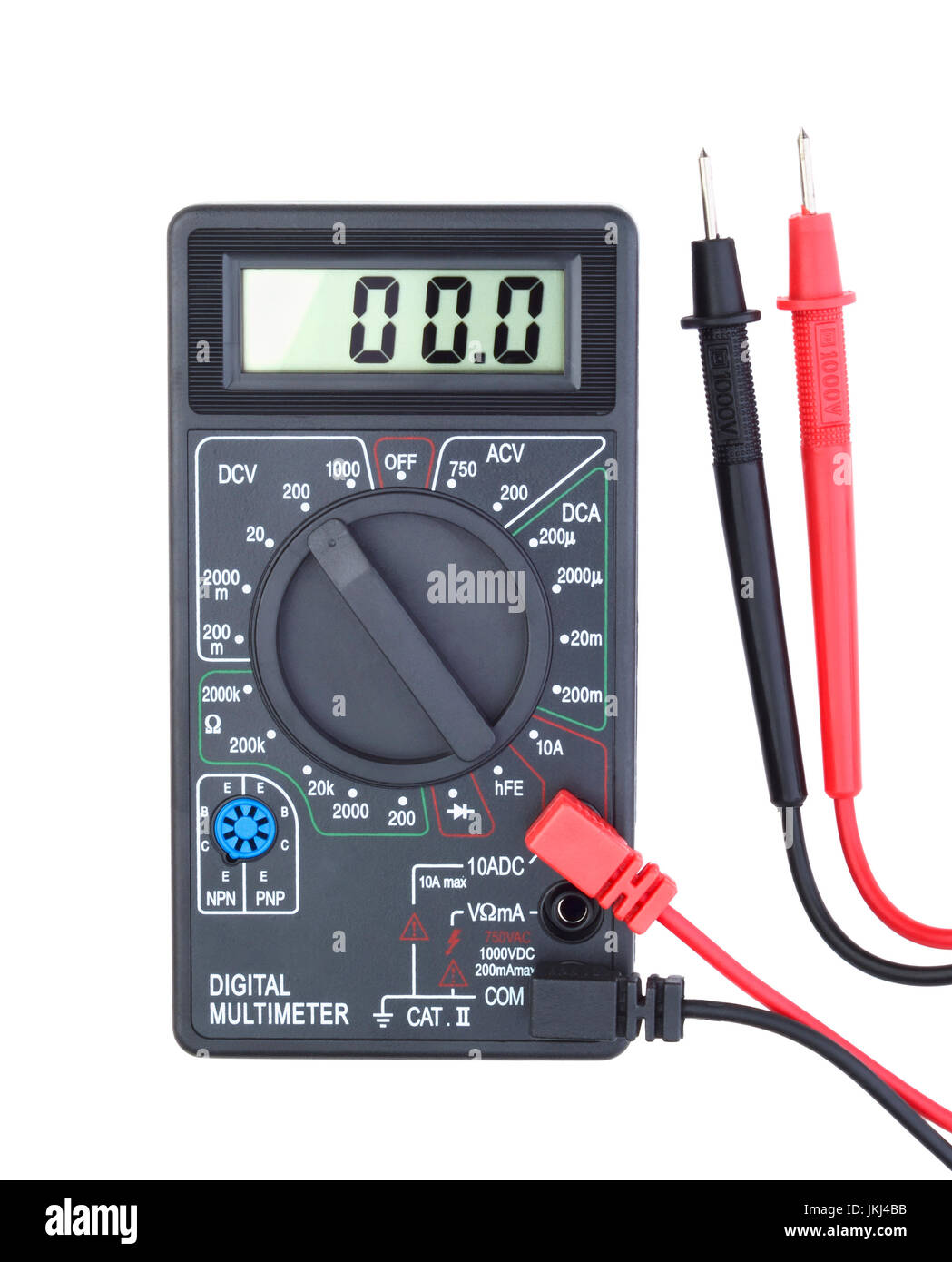 Digital multimeter isolated on white background Stock Photo - Alamy