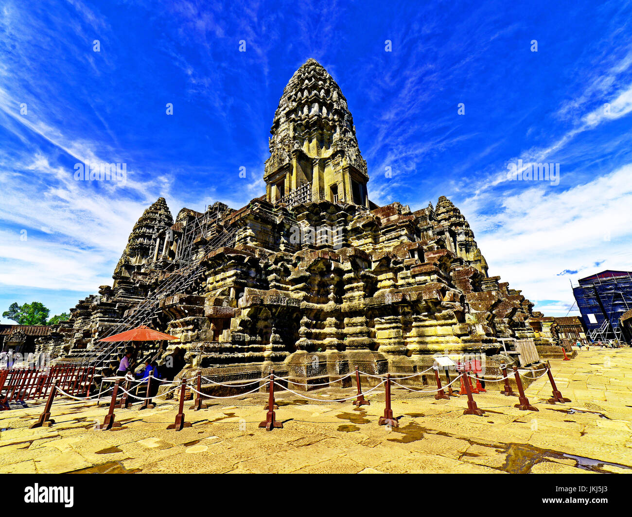 Cambodia Angkor Wat internal temple multi pyramid complex Stock Photo ...