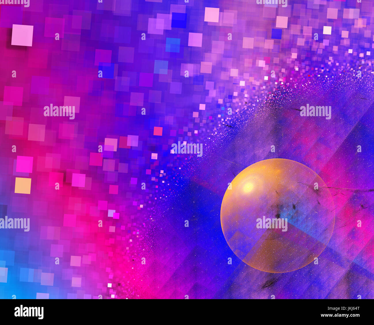 Splashes in space. Cells, spheres or dropes in enlarged chain Stock ...