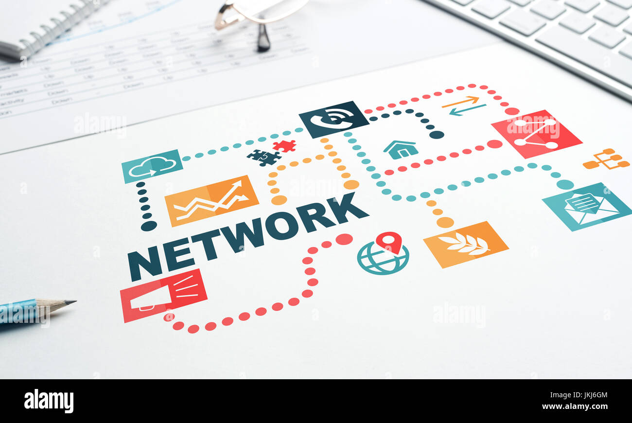 Network media background Stock Photo - Alamy