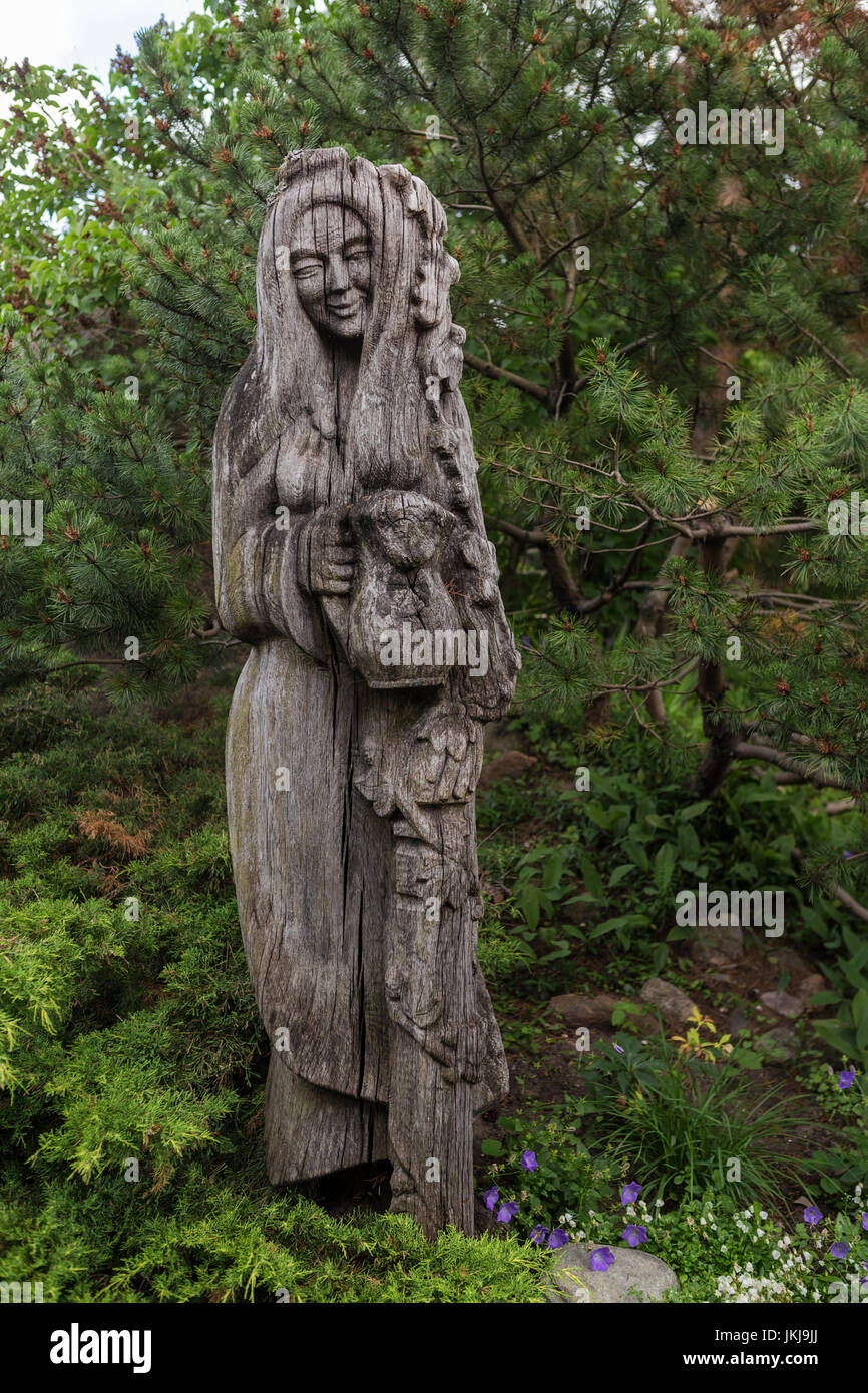 Exhibits and entertainment in the center of HBH, Lithuania Stock Photo ...