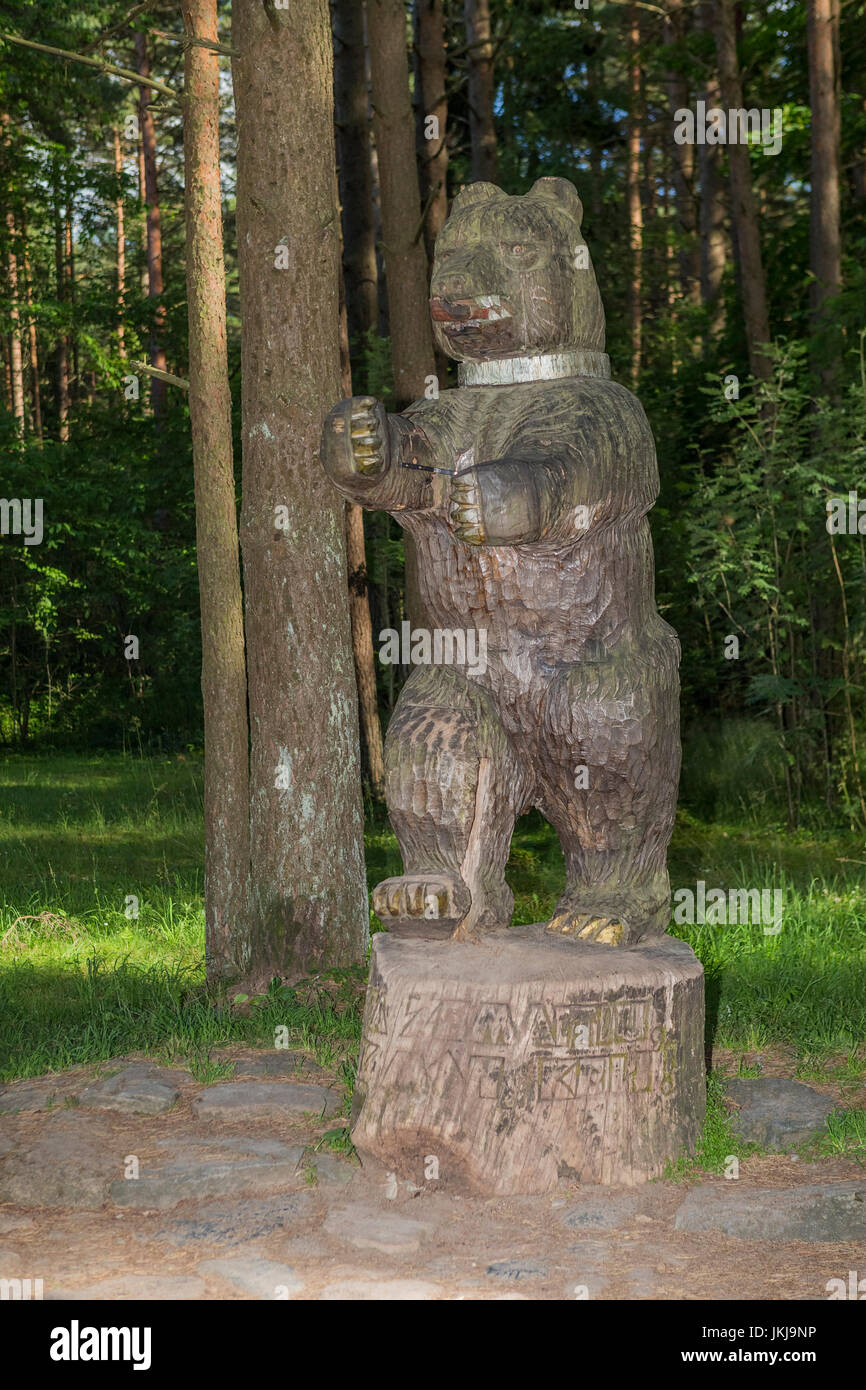 Exhibits and entertainment in the center of HBH, Lithuania Stock Photo ...
