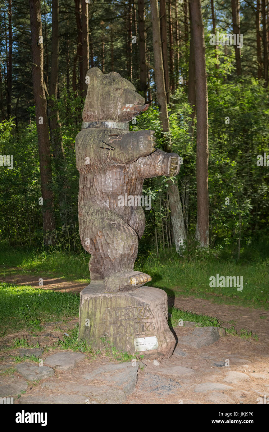 Exhibits and entertainment in the center of HBH, Lithuania Stock Photo ...