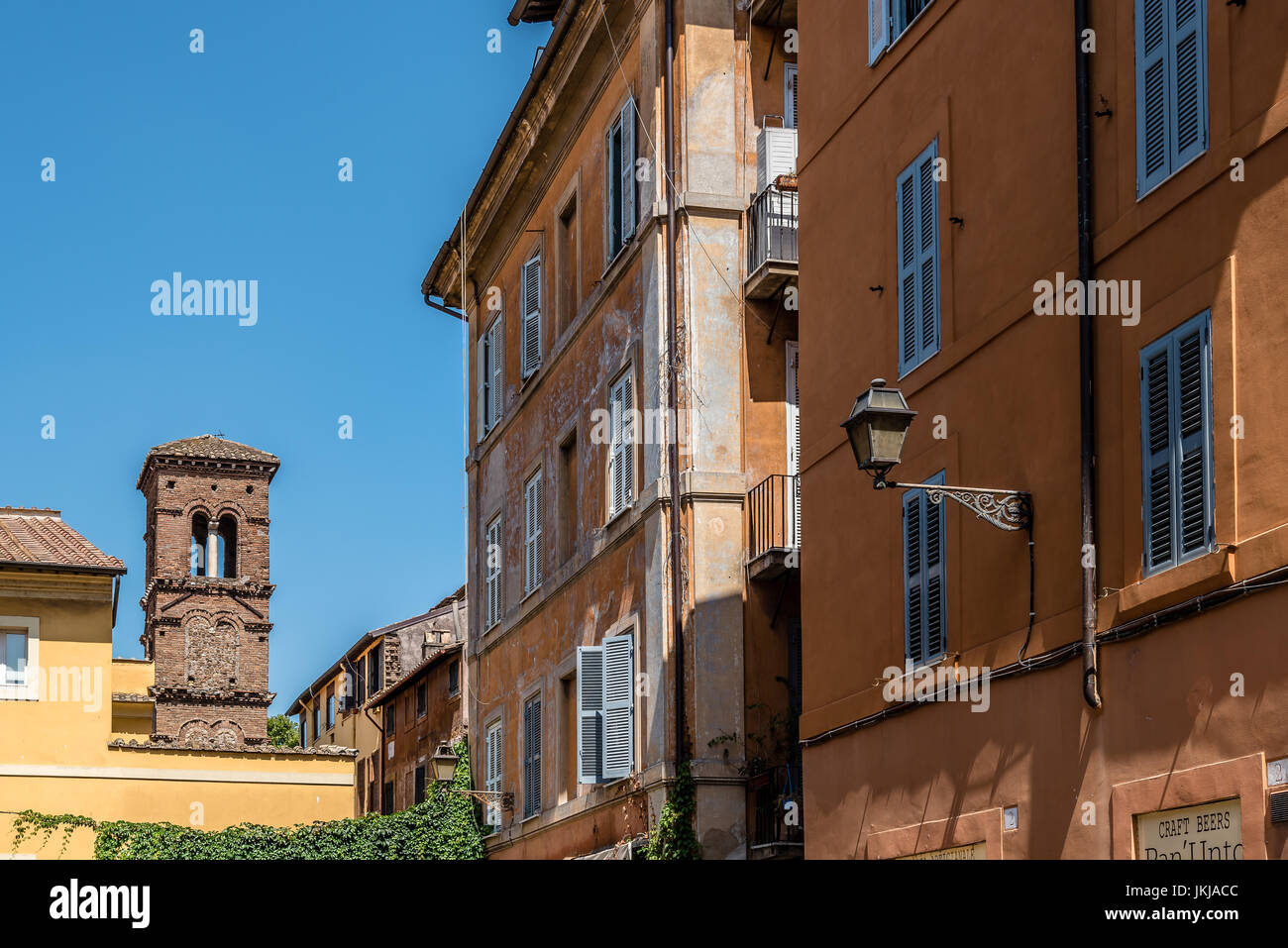 Rome, Italy - August 20, 2016: Low angle view of historic buildings in ...