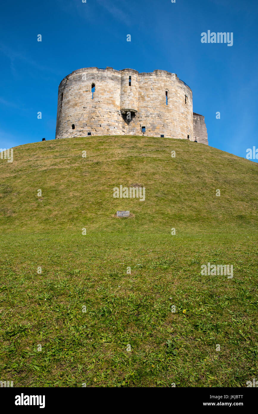 A view of the Cliffords Tower, also known as York Castle in the ...