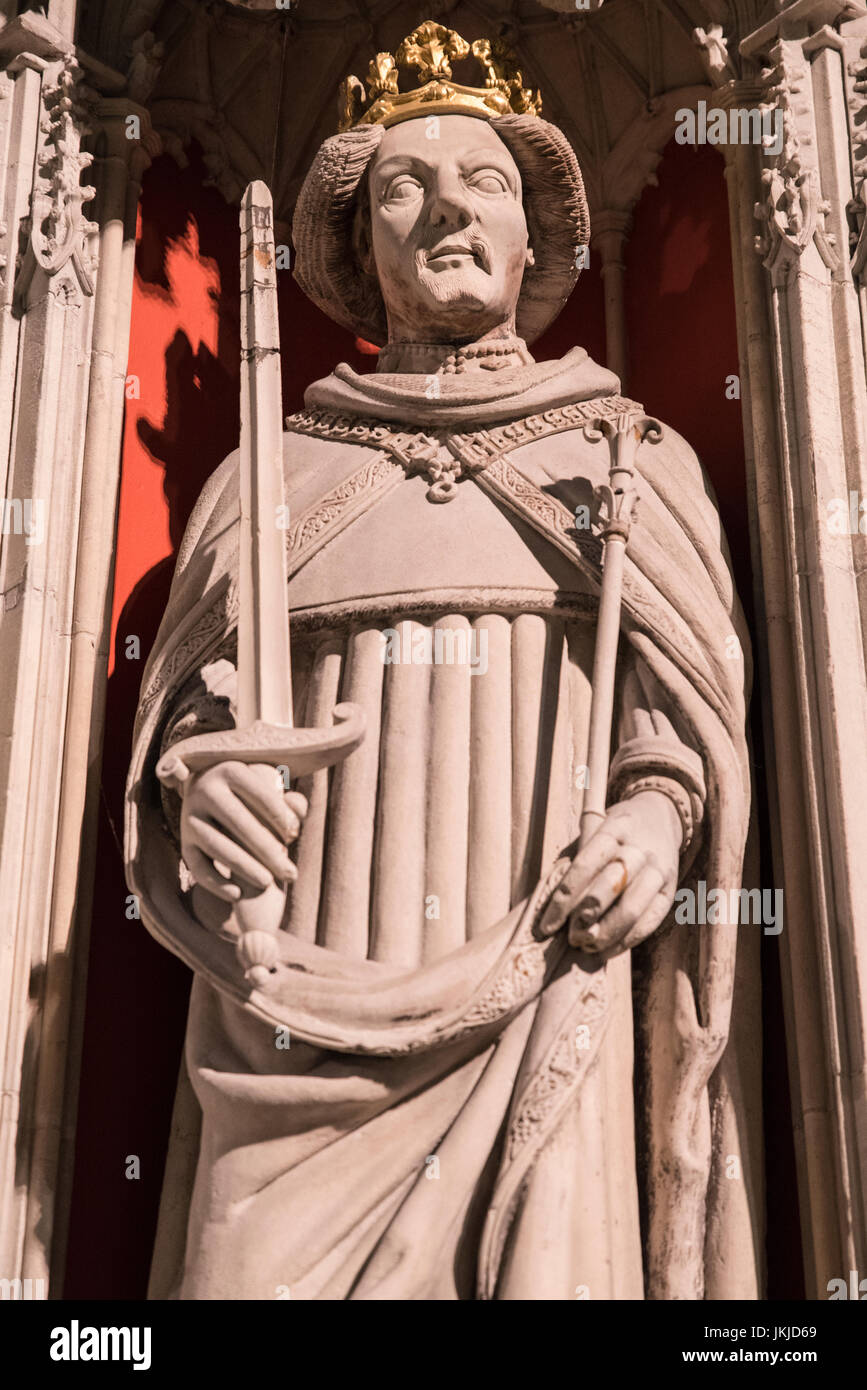 YORK, UK - JULY 19TH 2017: A statue of King Henry IV - part of the ...