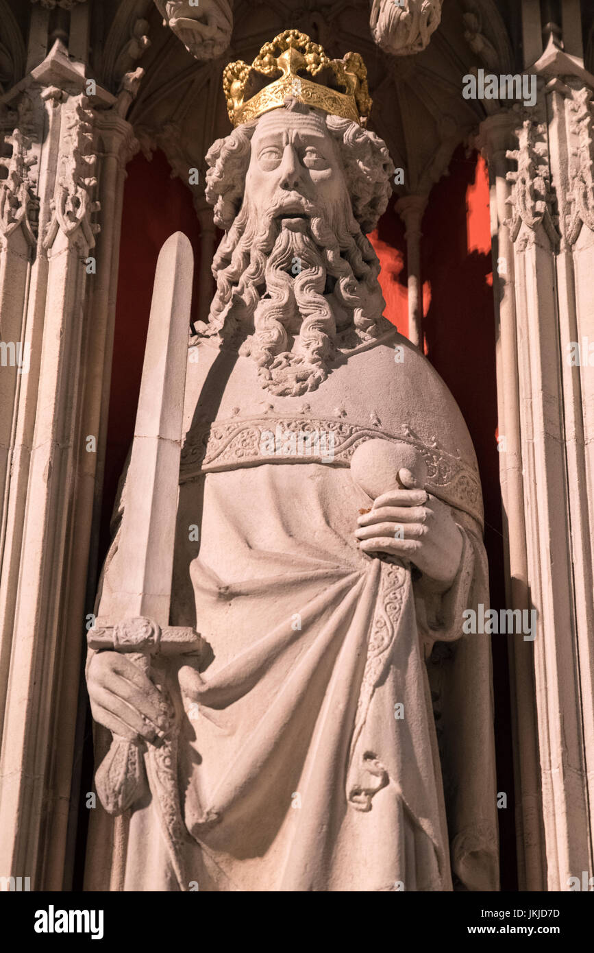 YORK, UK - JULY 19TH 2017: A statue of King Henry II - part of the ...