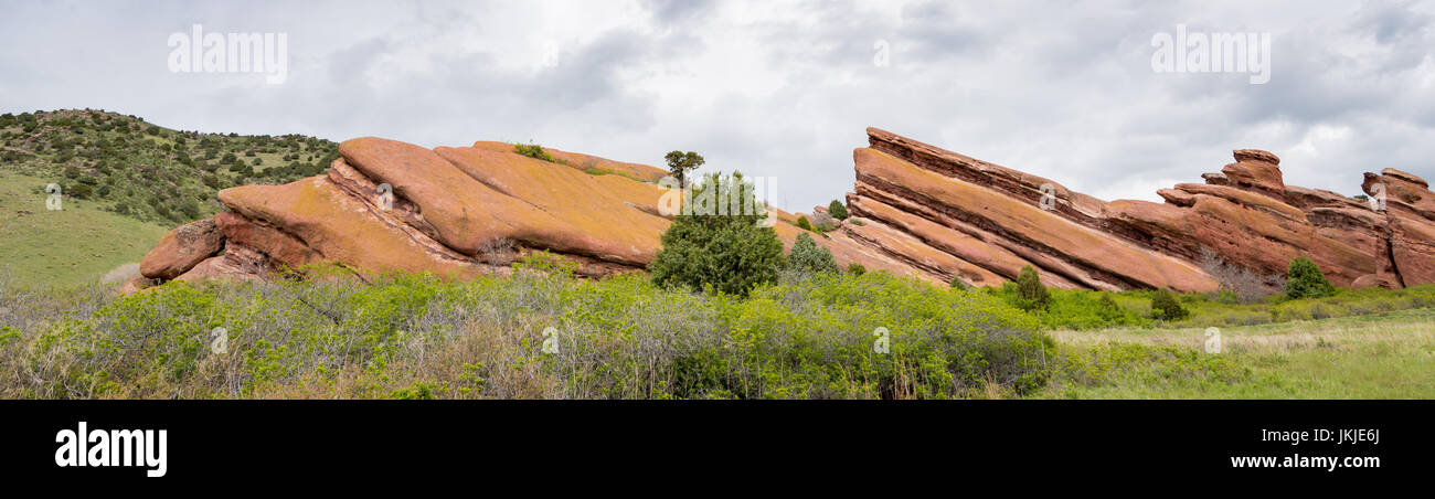 Colorado natural scene with red rocks and vegetation Stock Photo - Alamy