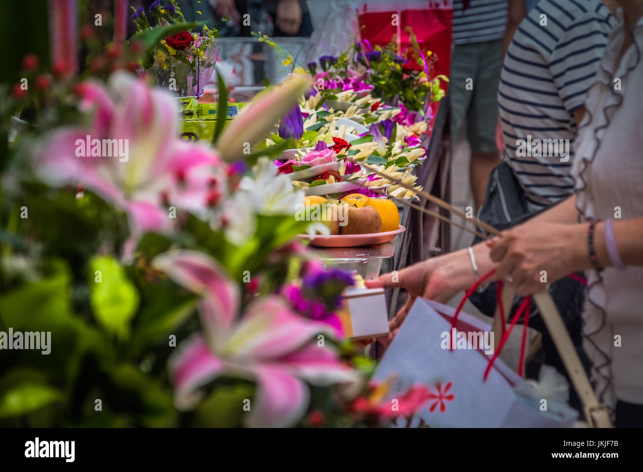 Offerings in a temple hi-res stock photography and images - Alamy