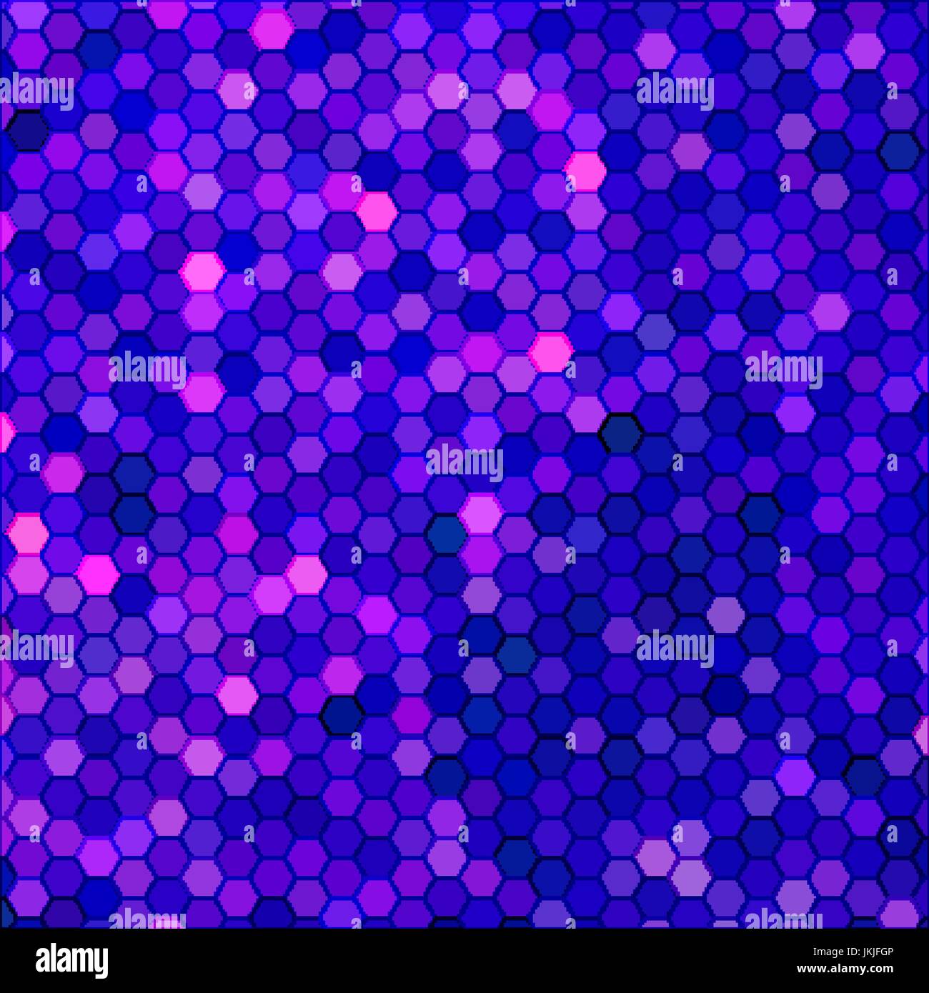 abstract vector geometric hexagon background - blue and violet Stock ...