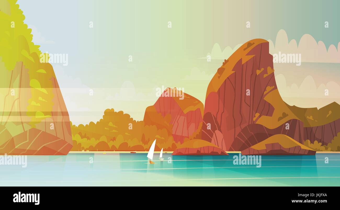 Paradise thailand thai beach Stock Vector Images - Alamy