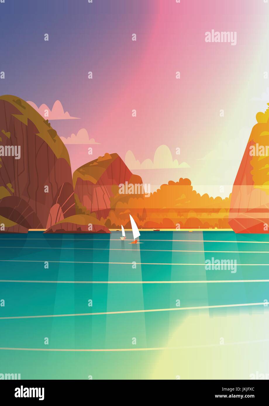 Beautiful sky sunrise asia Stock Vector Images - Alamy