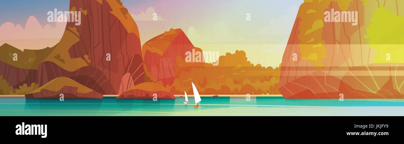 Beautiful sky sunrise asia Stock Vector Images - Alamy