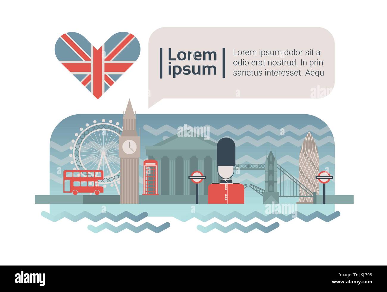 London Street City Panorama Facade Skyline Cartoon Stock Vector Image ...