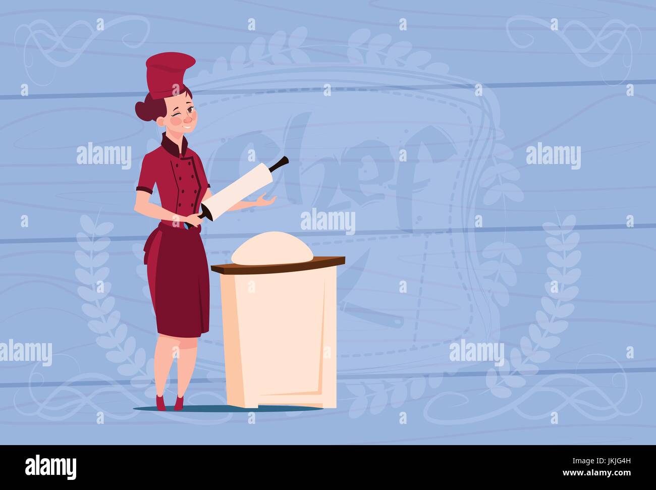 Rolling pin in cartoon Stock Vector Images - Alamy