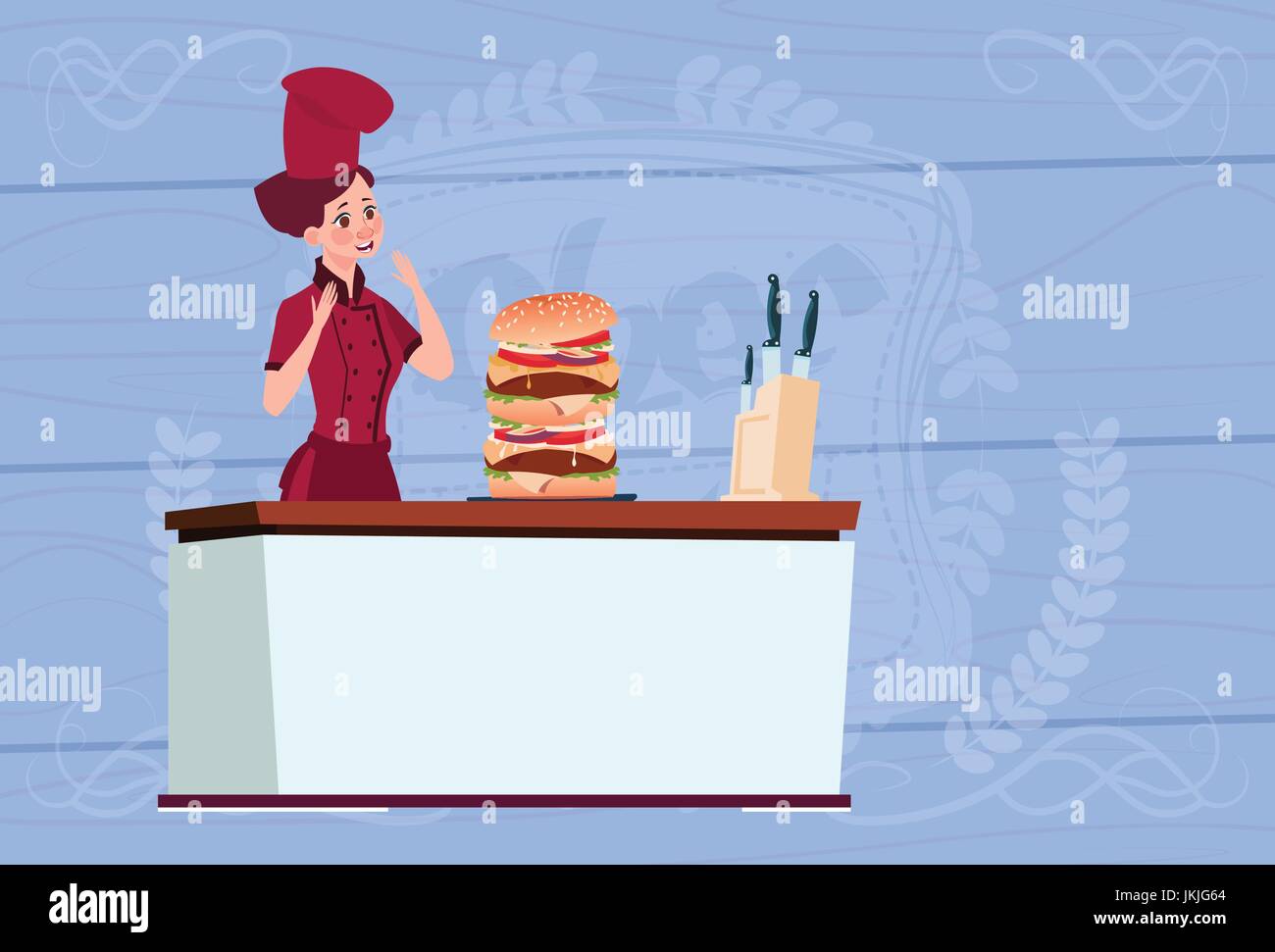 Burger cartoon character Stock Vector Images - Alamy