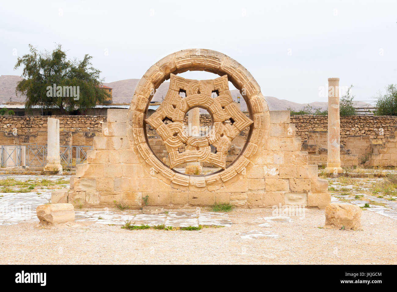 Hisham's Palace Stone Decoration in the West Bank city of Jericho. Old ...