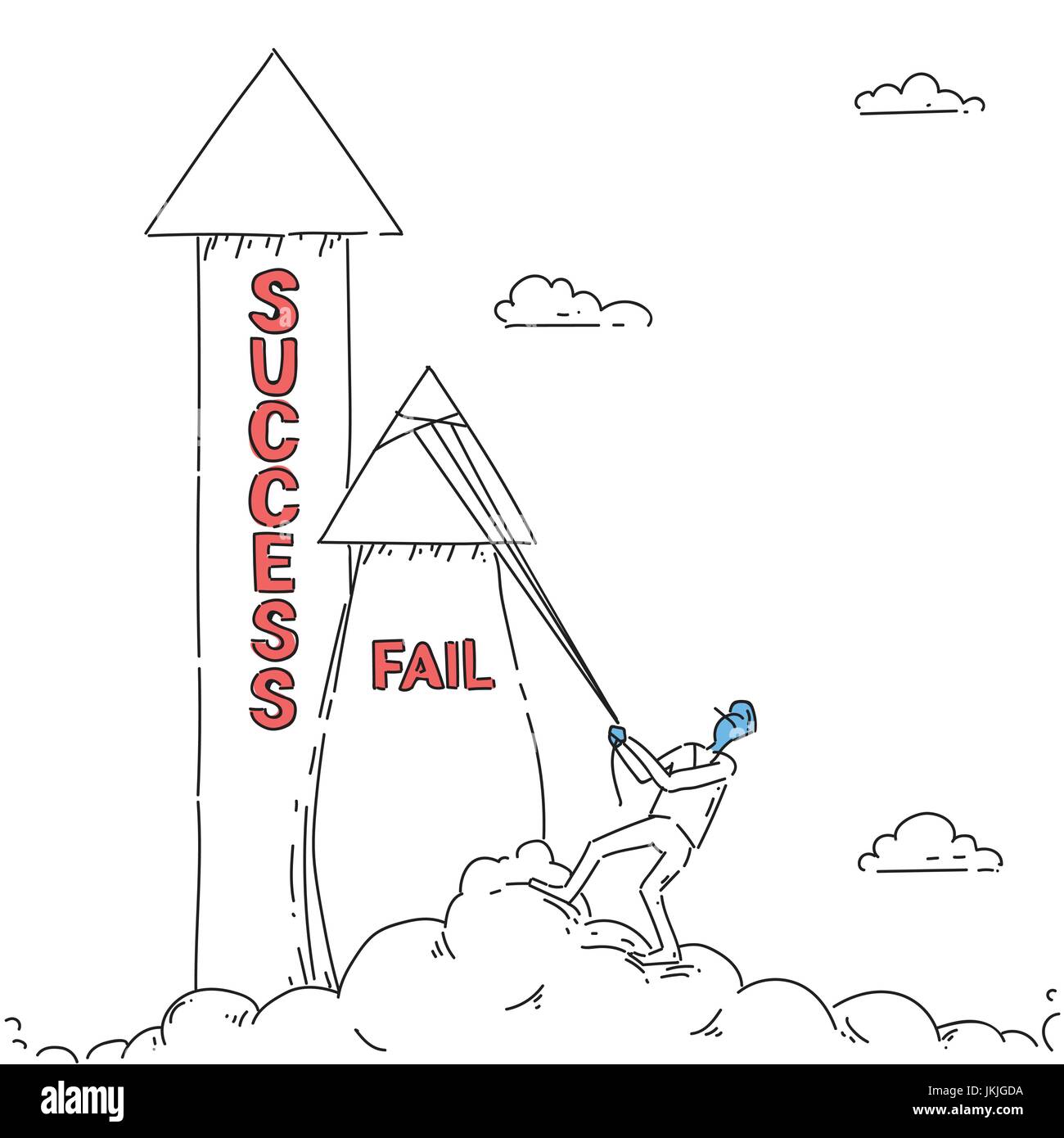 Graph chart arrow doodle Stock Vector Images - Alamy