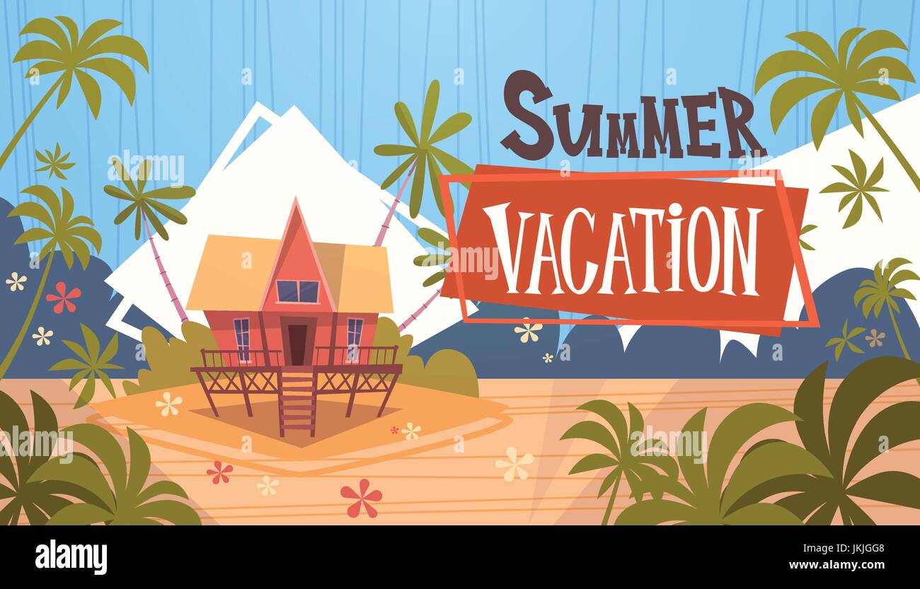 Beautiful water villa on Stock Vector Images - Alamy