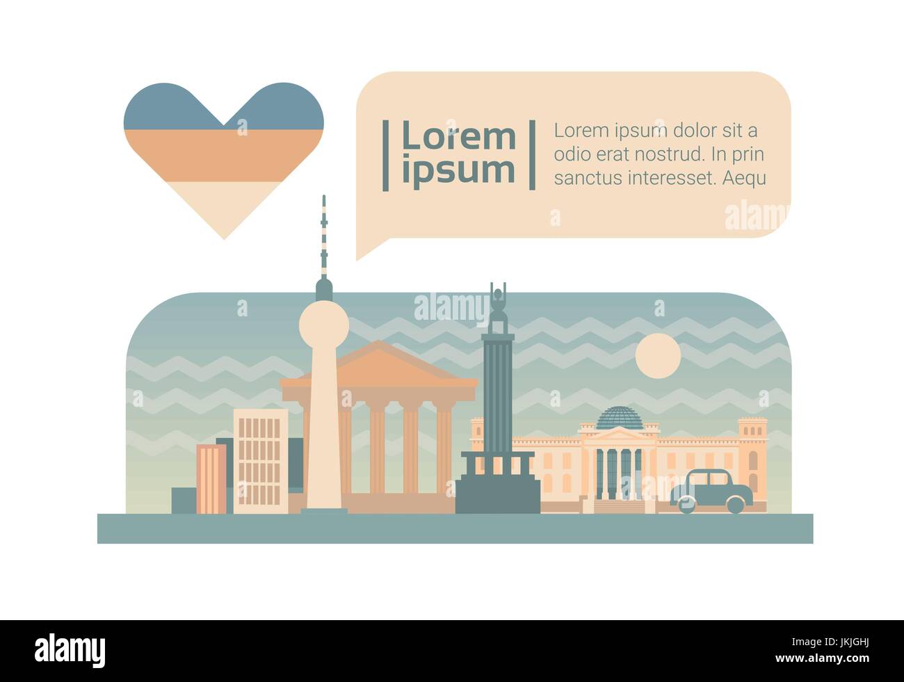 Berlin Street City Buildings Facade Skyline Cartoon Stock Vector Image ...