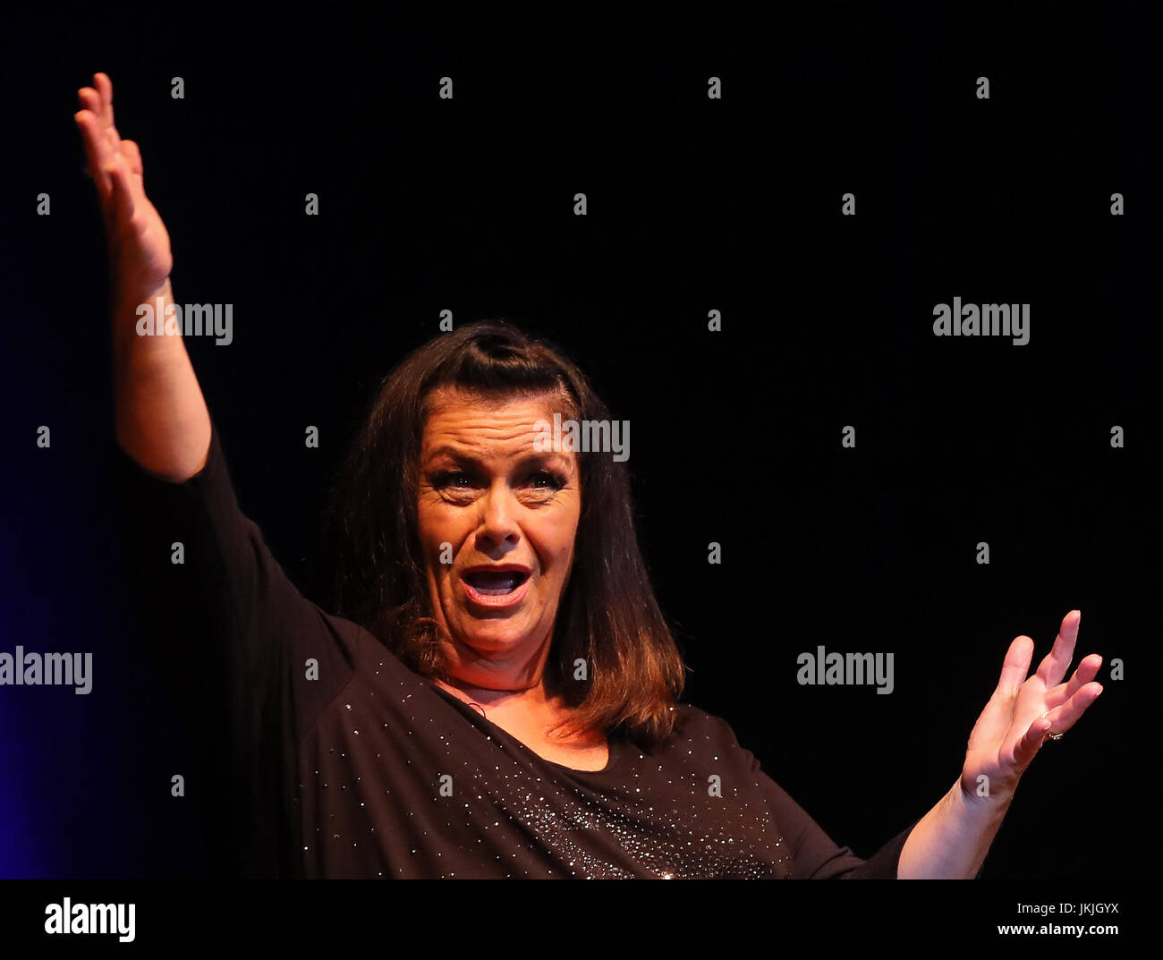 French and Saunders in conversation with Mel Giedroyc at the Colton ...