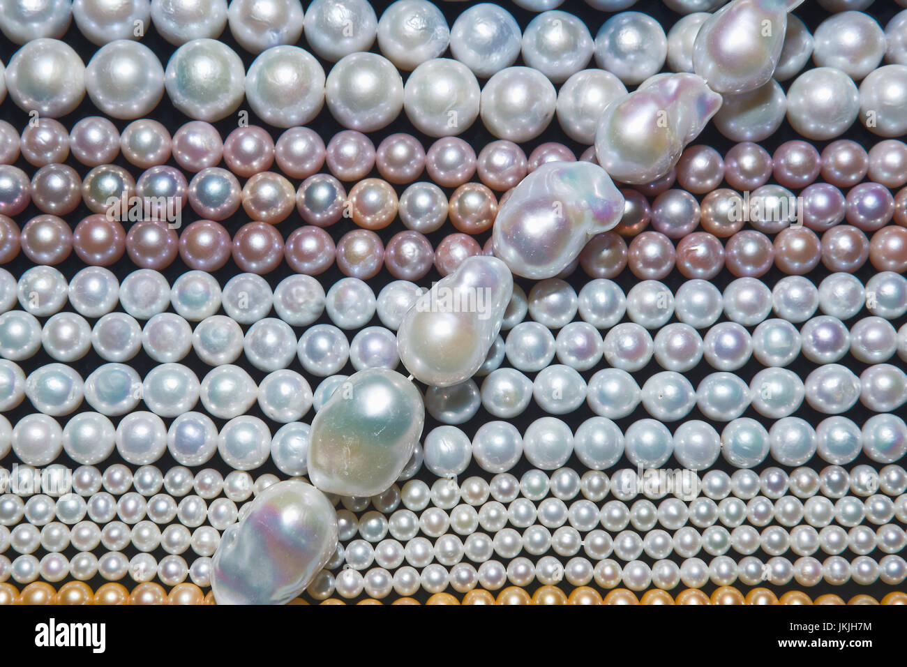 Japanese pearl threads with different colors and diameters Stock Photo ...