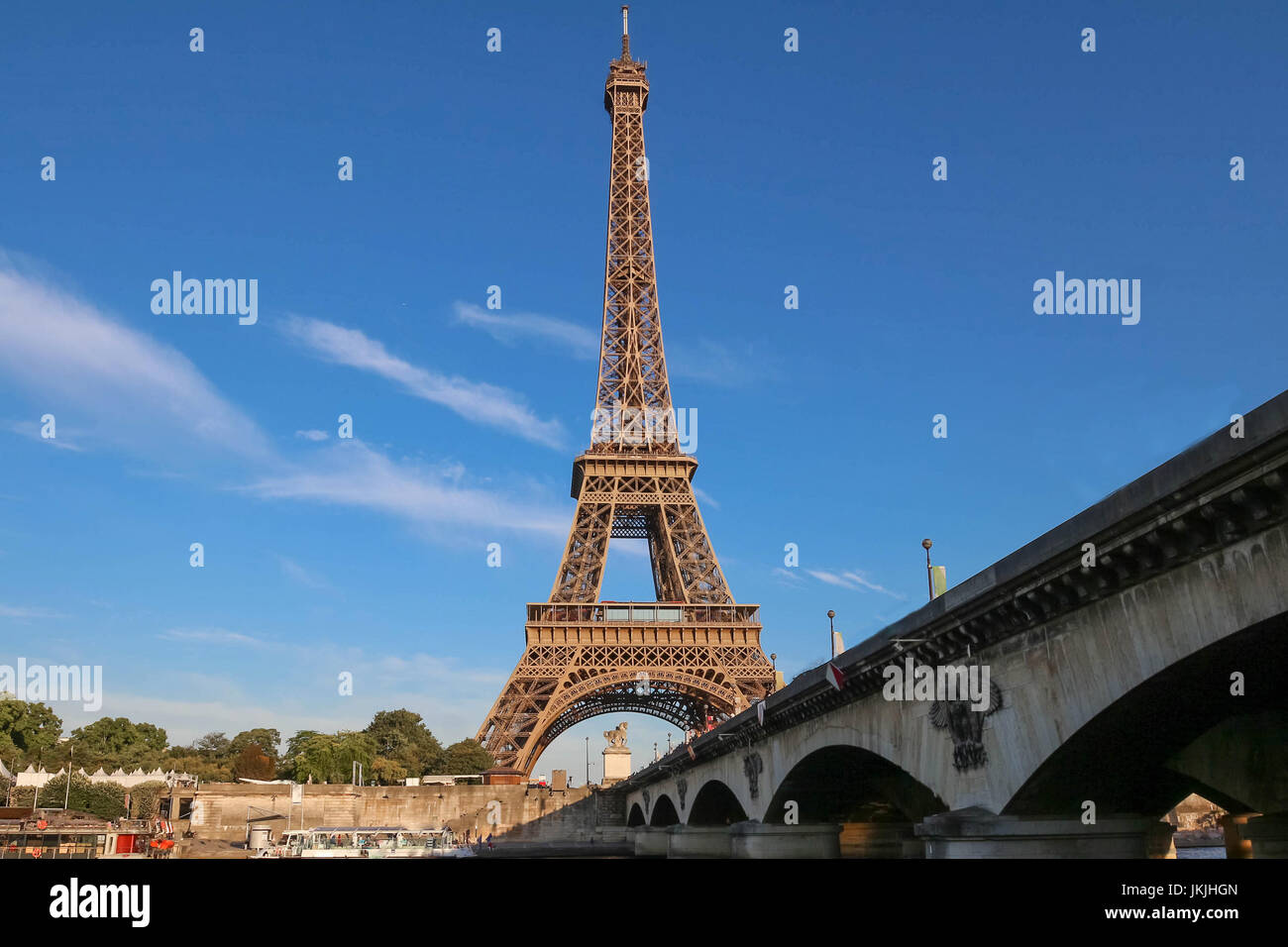 The famous Eiffel Tower and Iena bridge ,Paris, France Stock Photo - Alamy
