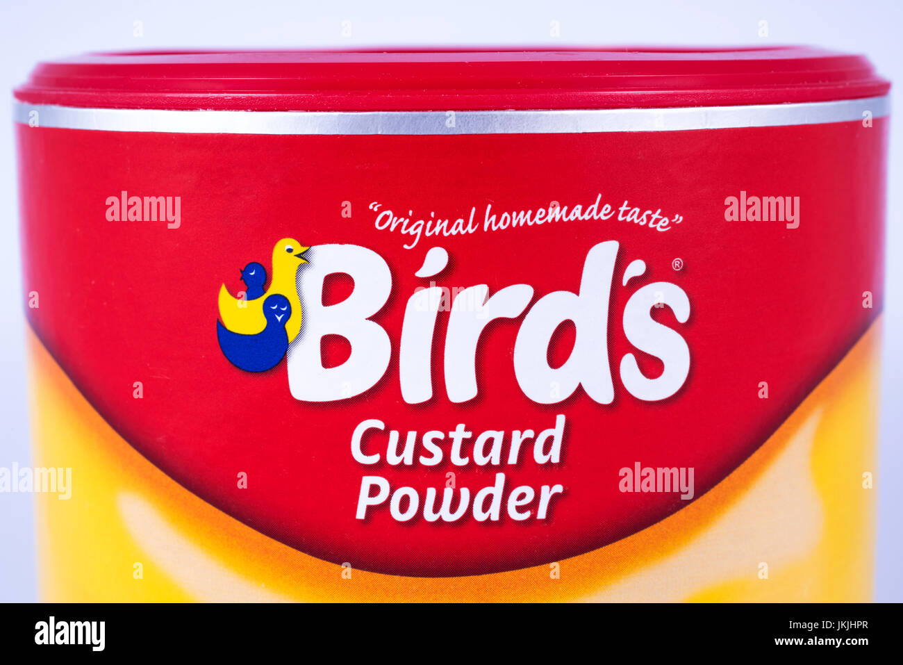 LONDON, UK - JULY 7TH 2017: A close-up of the Birds logo on a jar of ...
