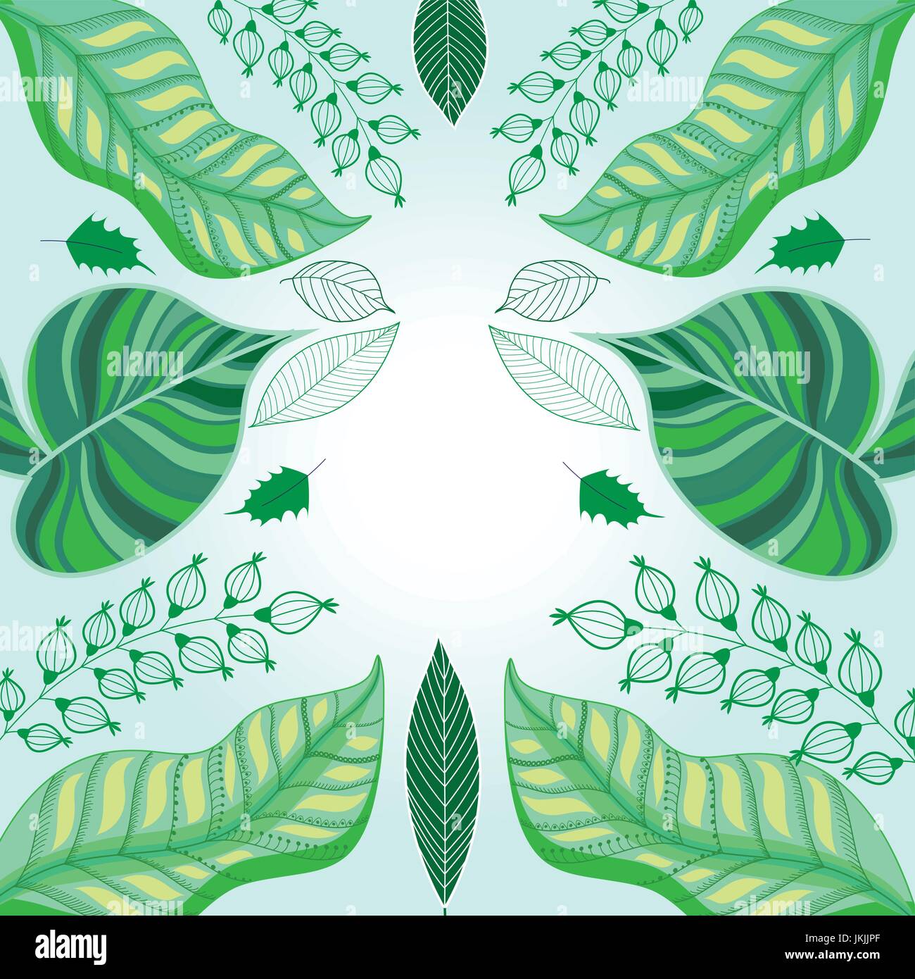 Shades of green plants Stock Vector Images - Alamy
