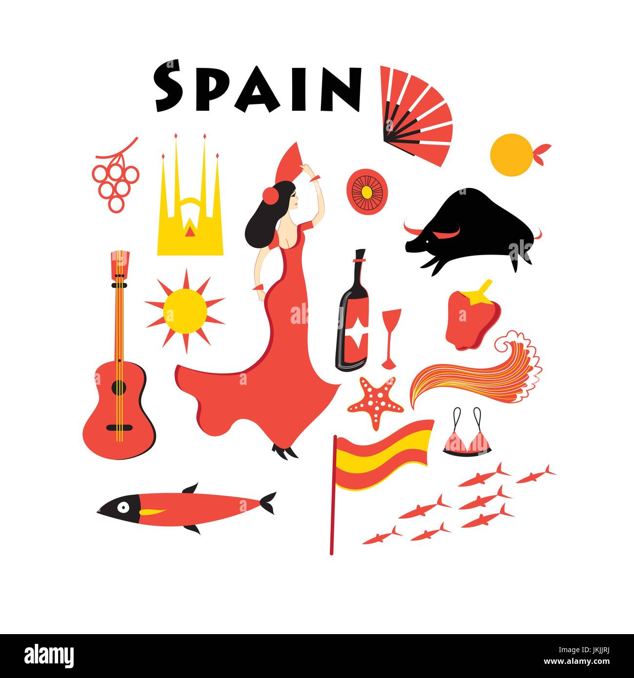 Beautiful spanish fan on white hi-res stock photography and images - Alamy