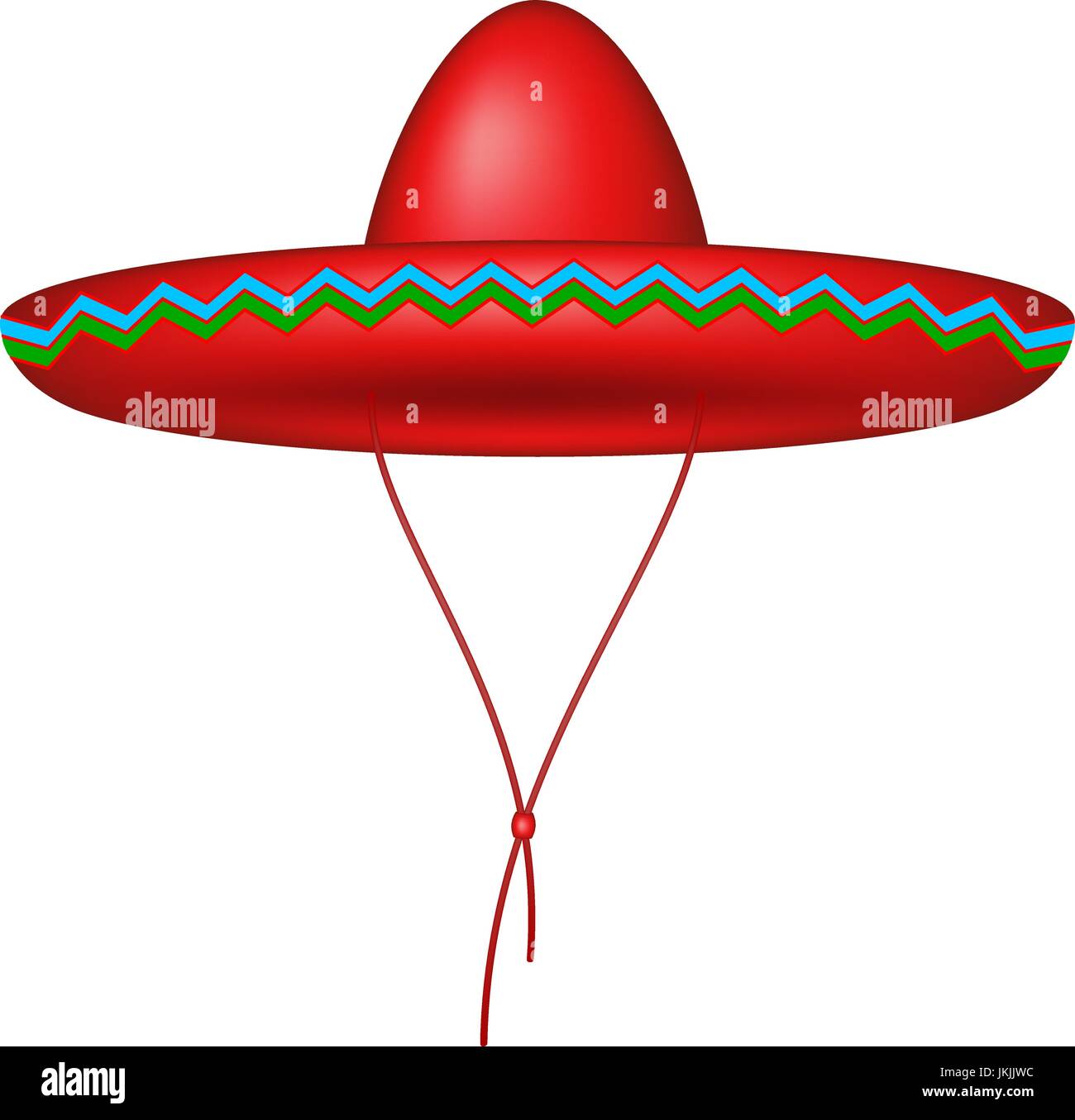 Sombrero hat in red design on white background Stock Vector Image & Art ...