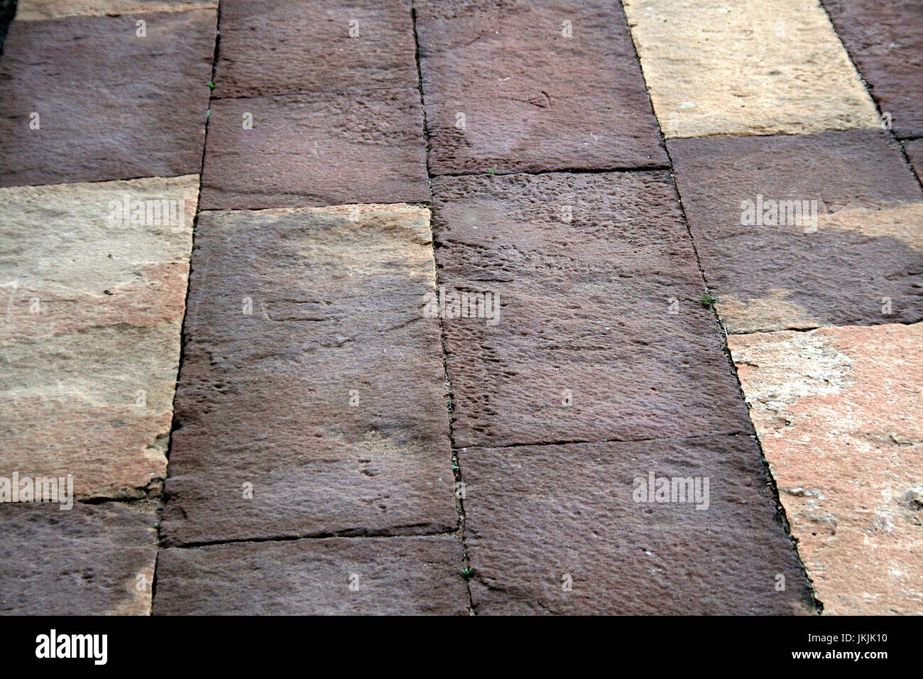 Pattern of long, dressed stone tiled floor Stock Photo - Alamy
