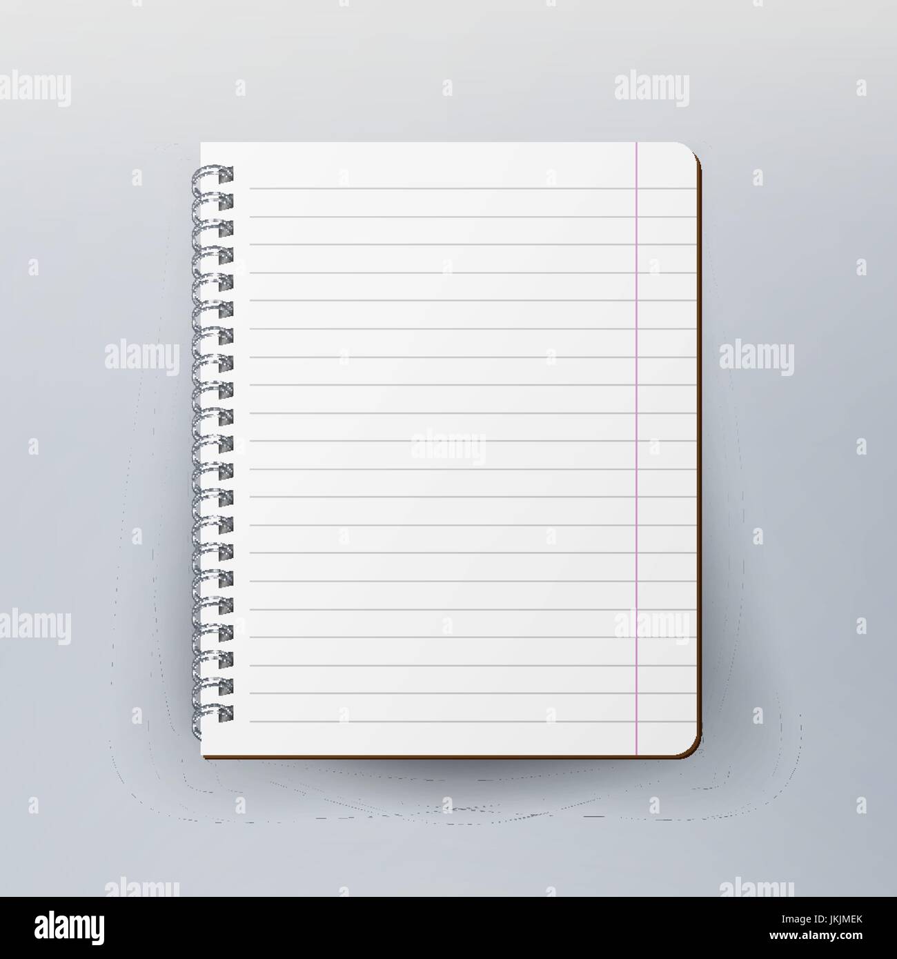 Spiral Empty Notepad Blank Mockup. Template For Advertising Branding ...