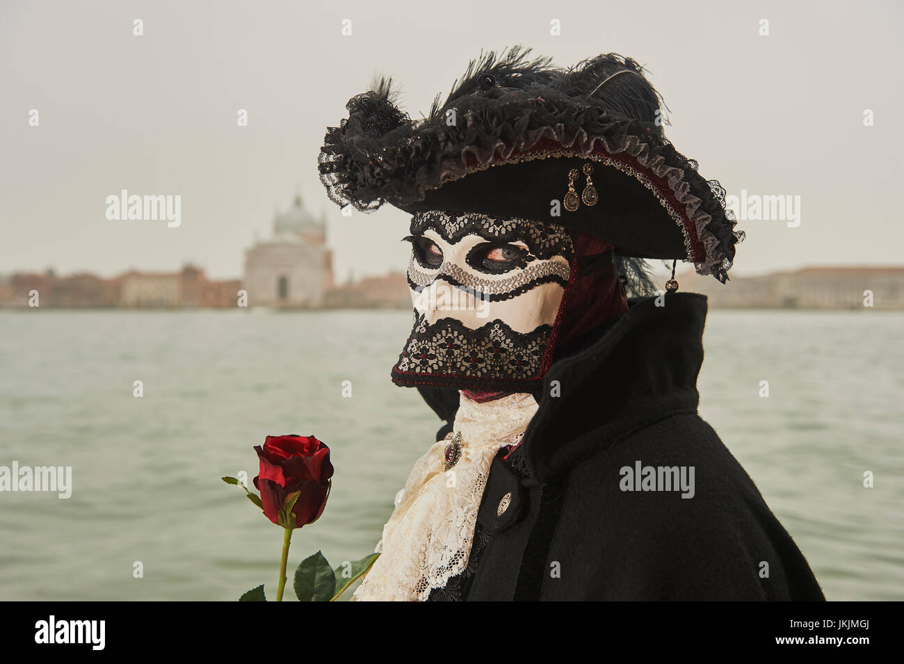 Female Bauta Mask with Coat Stock Photo - Alamy