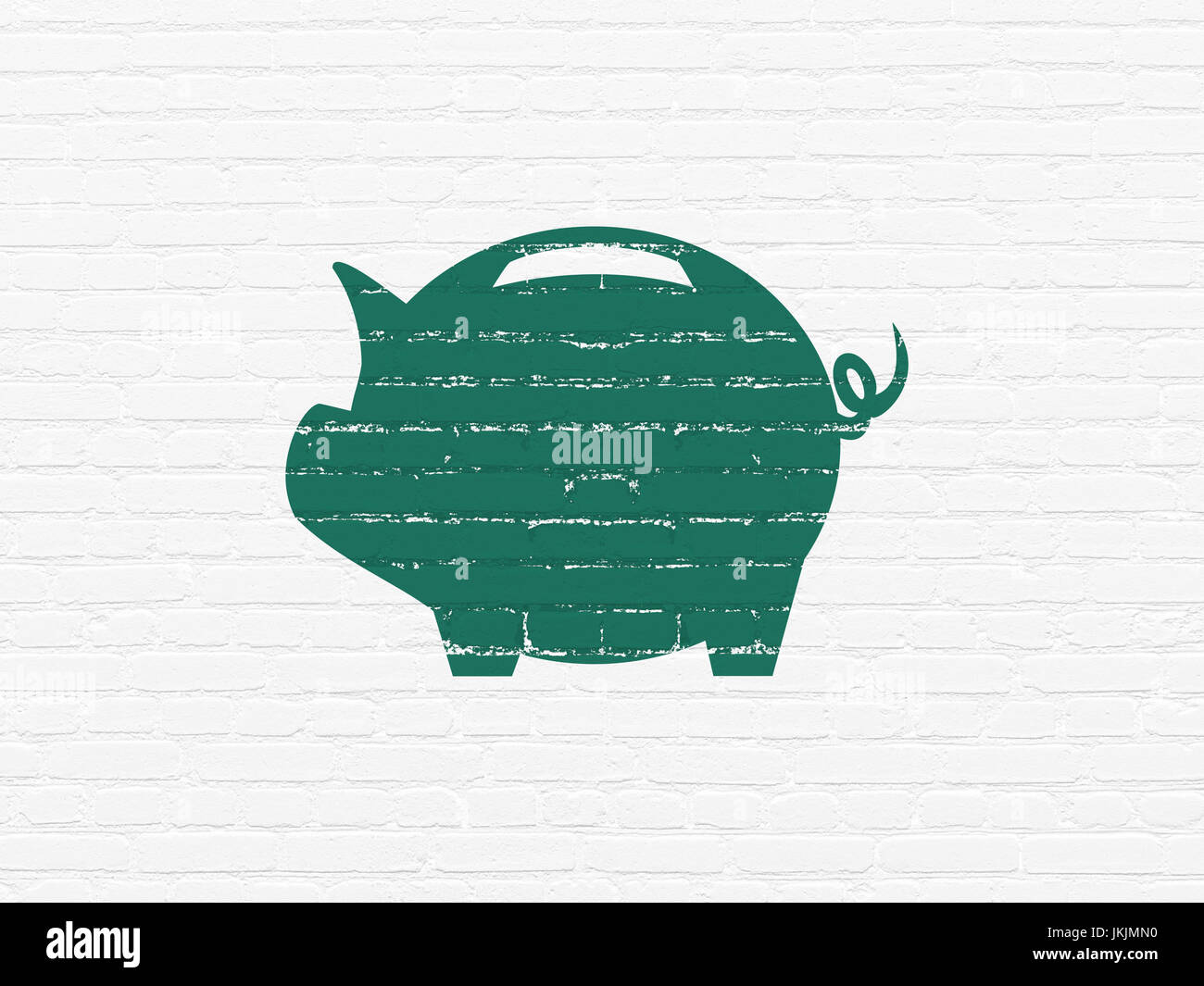 Currency concept: Money Box on wall background Stock Photo - Alamy