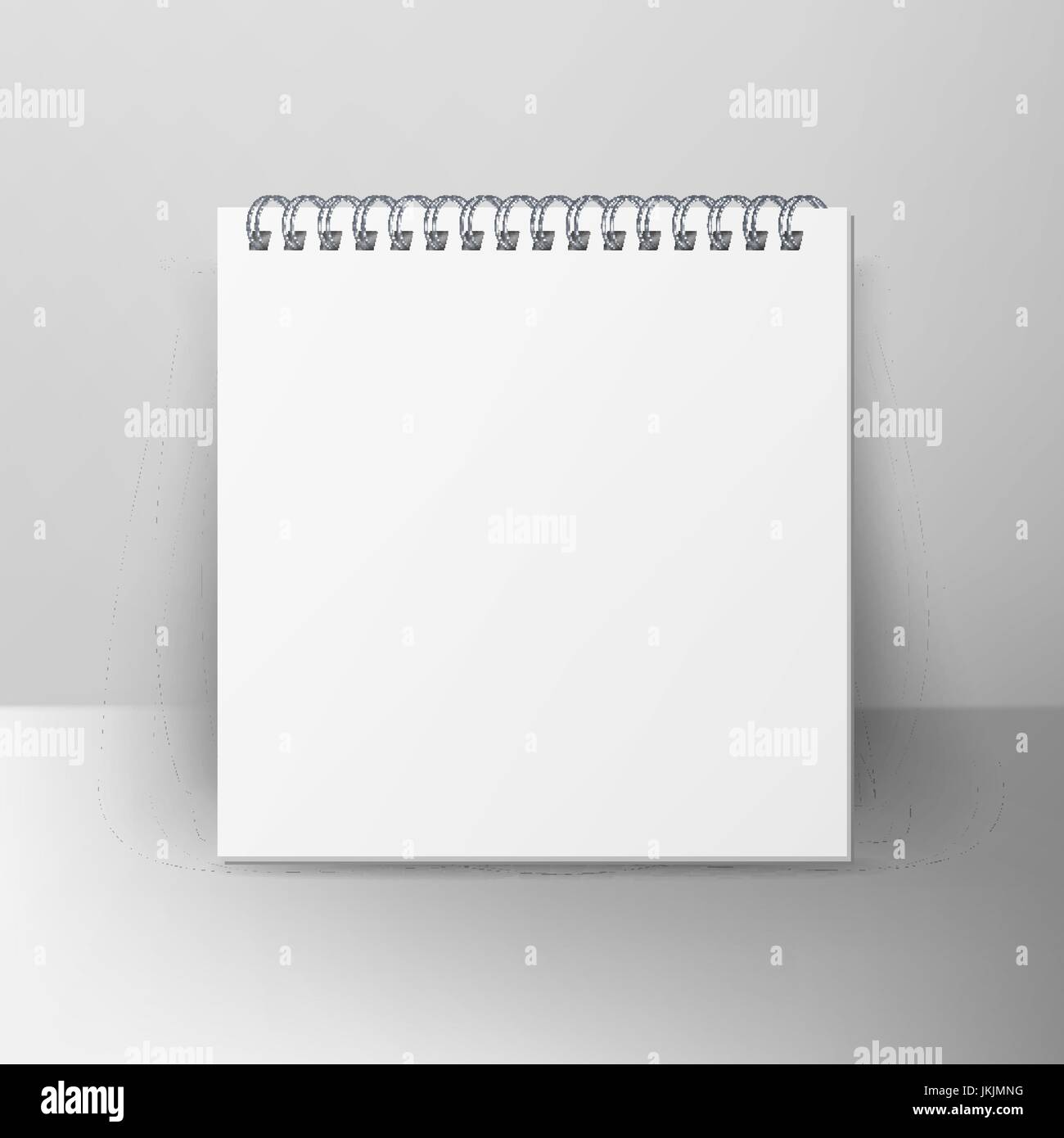 Spiral Empty Notepad Blank Mockup. Template For Advertising Branding ...