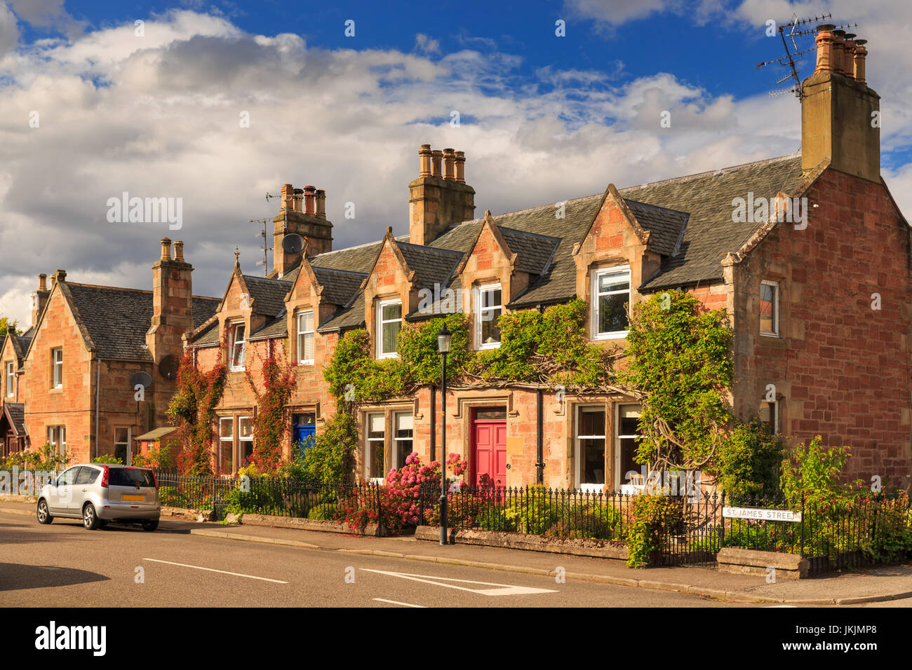 typical housing estate, St. James Street in Dingwall, close to ...
