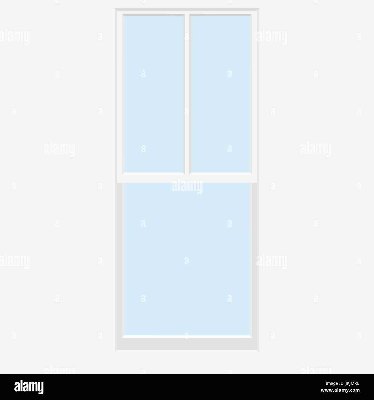 White window isolated on white background. Closed realistic vector ...