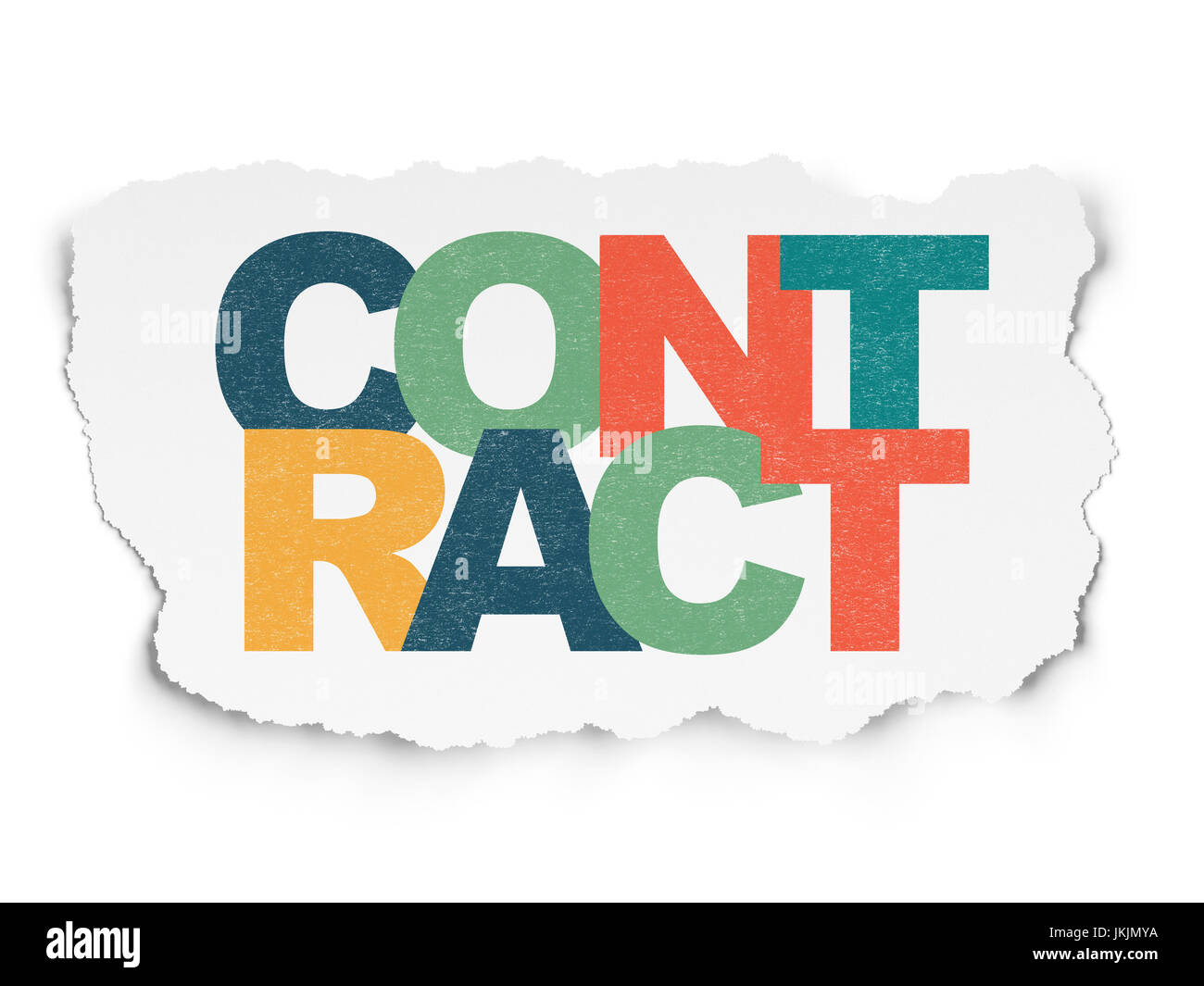 Business concept: Contract on Torn Paper background Stock Photo - Alamy