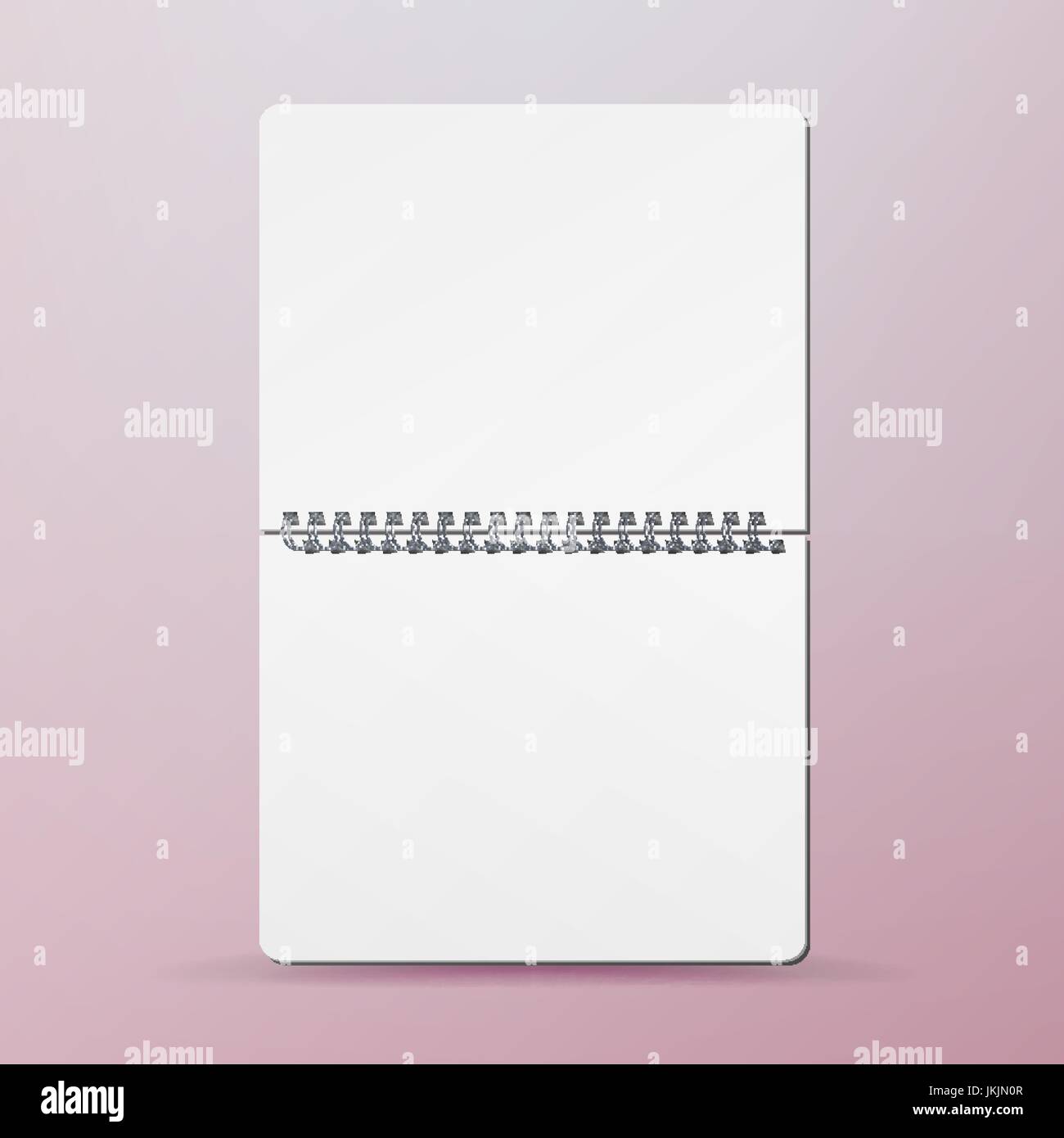 Spiral Empty Notepad Blank Mockup. Template For Advertising Branding ...