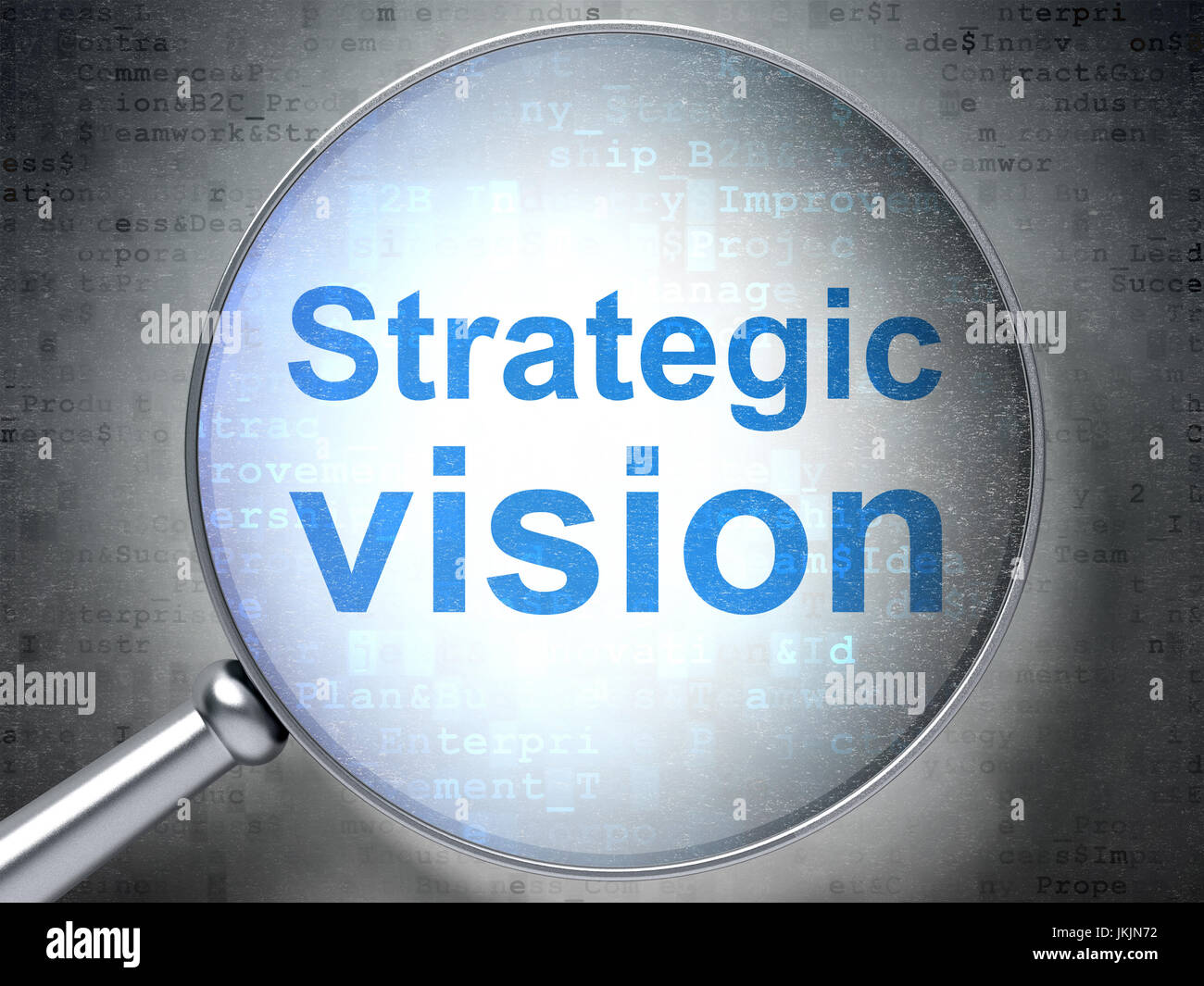 Finance concept: Strategic Vision with optical glass Stock Photo - Alamy
