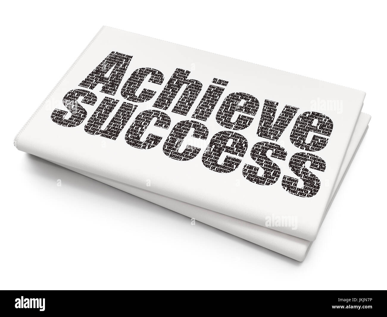 Finance concept: Achieve Success on Blank Newspaper background Stock ...
